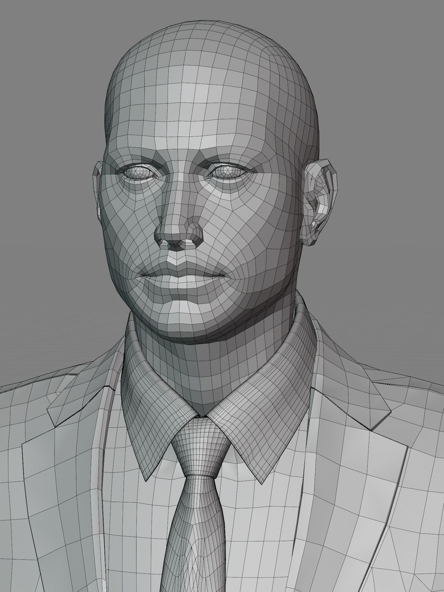 3D model Business Man with suit blender and 3ds max VR / AR / low-poly ...