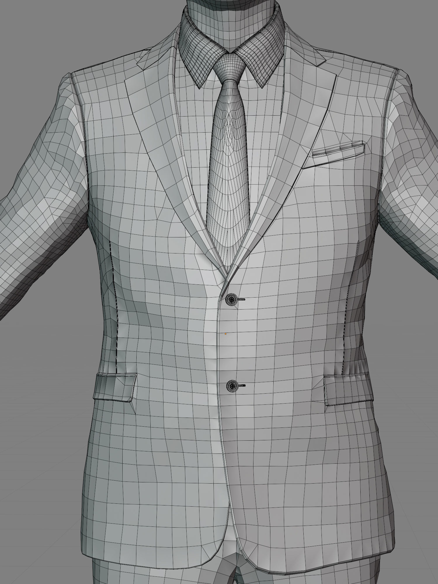 3D model Business Man with suit blender and 3ds max VR / AR / low-poly ...