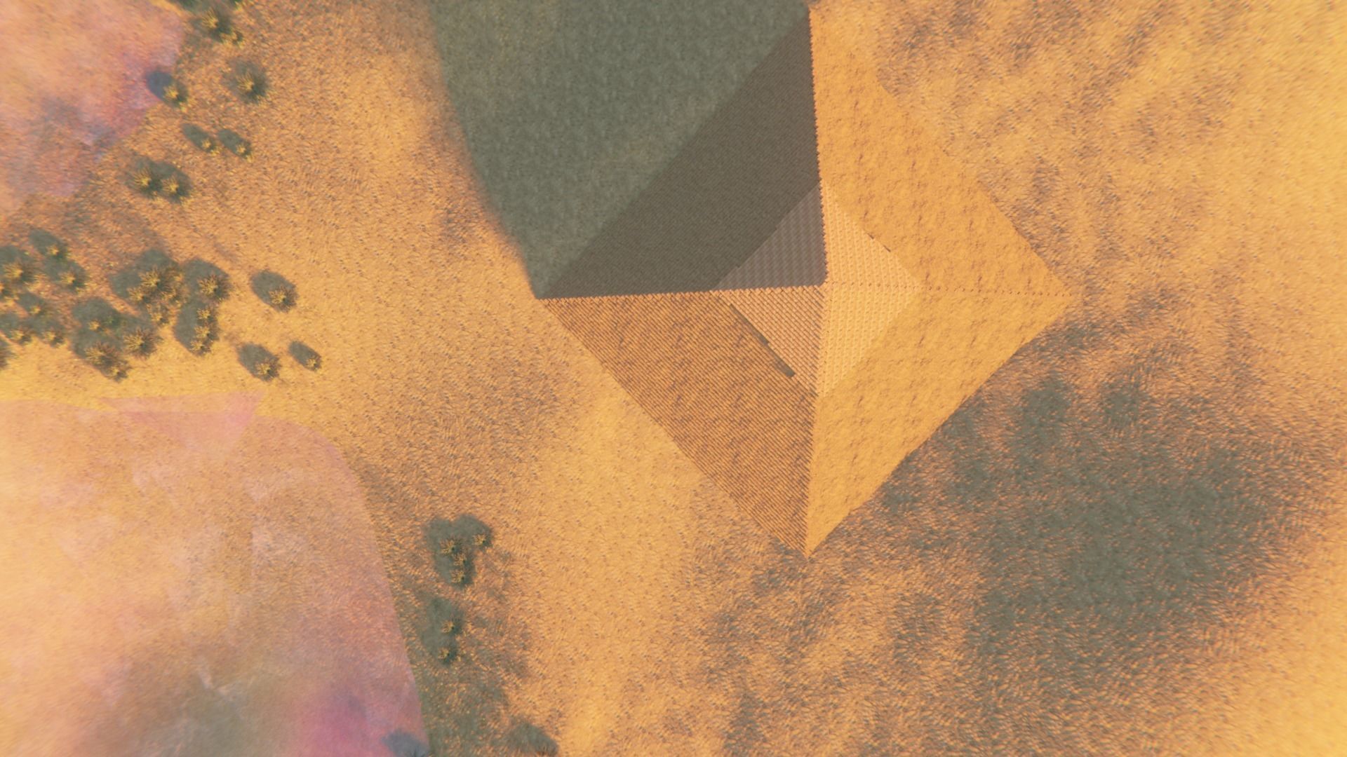 3D model Egypt pyramid desert landscape palm tree VR / AR / low-poly ...