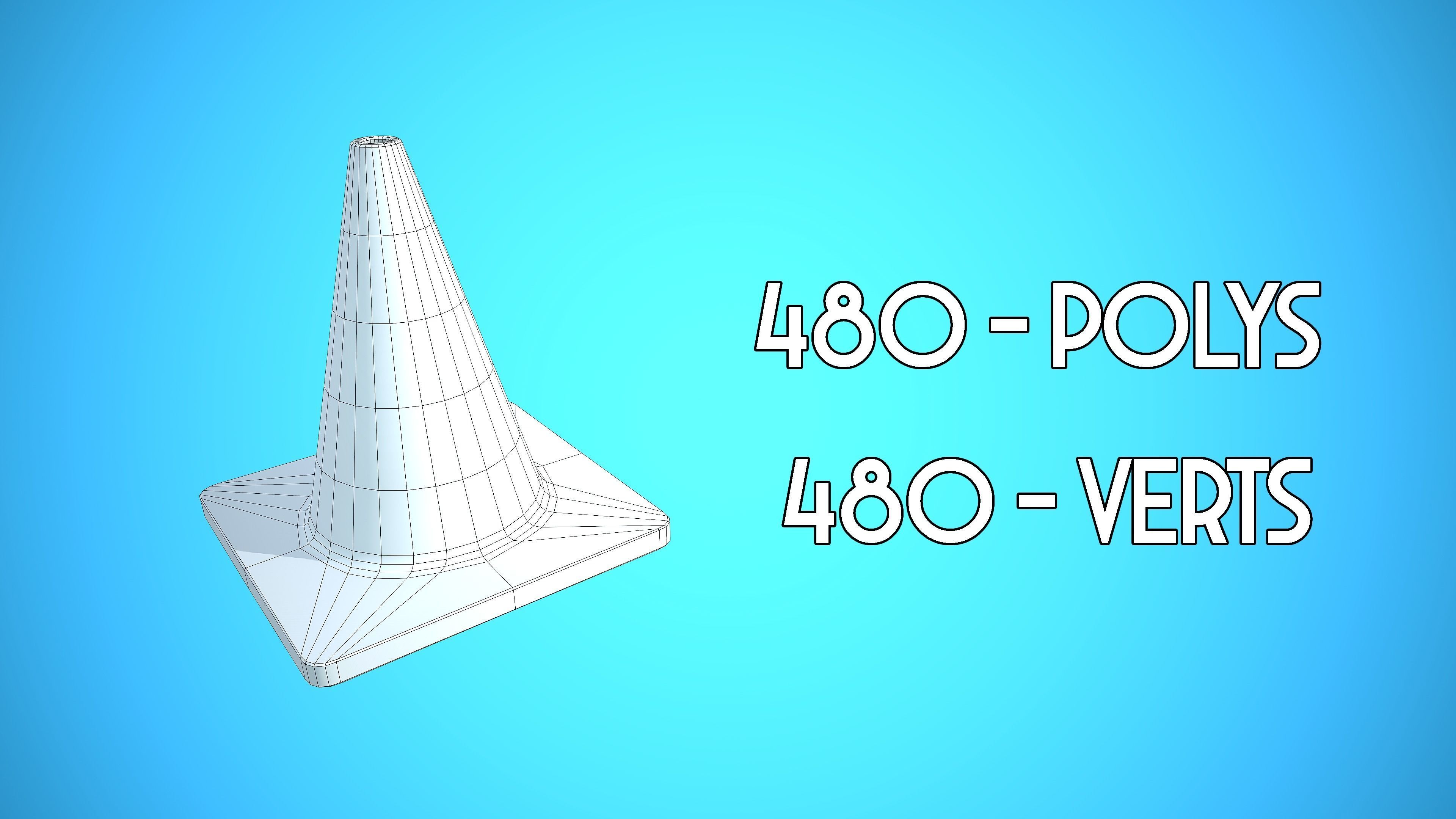 3D model CONE TRAFFIC CARTOON STYLIZED VR / AR / low-poly | CGTrader