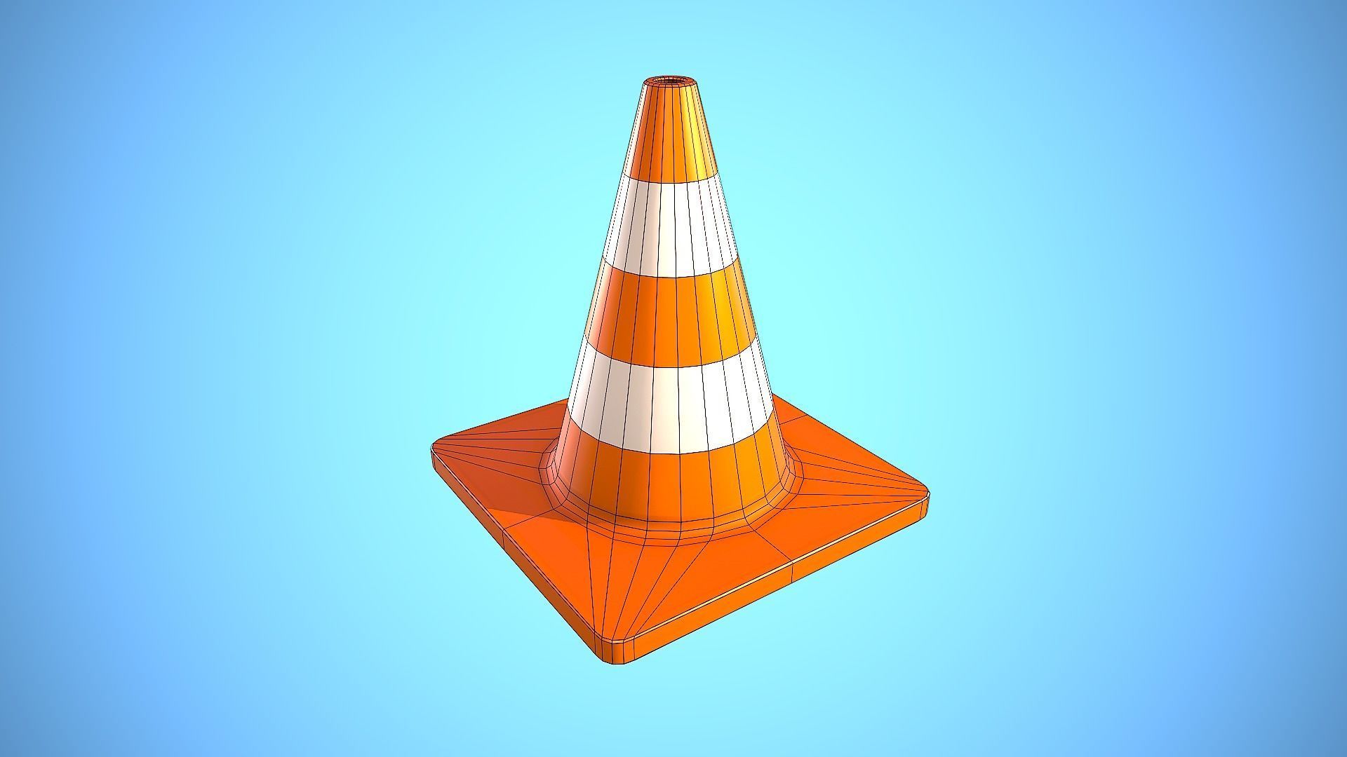 3D model CONE TRAFFIC CARTOON STYLIZED VR / AR / low-poly | CGTrader