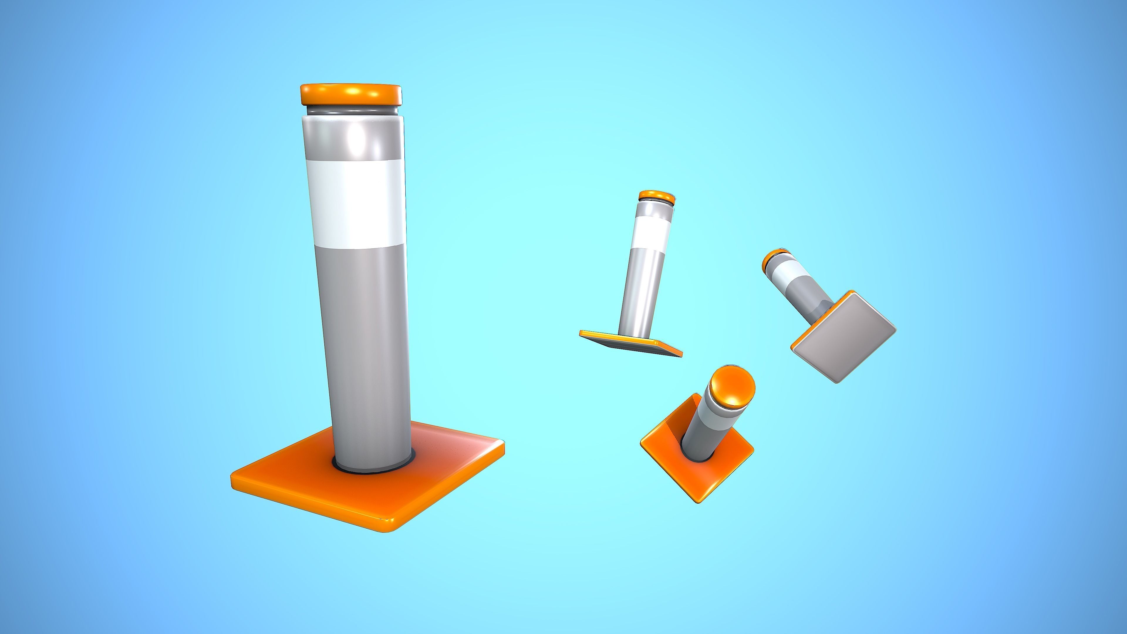 3D model TRAFFIC BOLLARD CARTOON STYLIZED VR / AR / low-poly | CGTrader