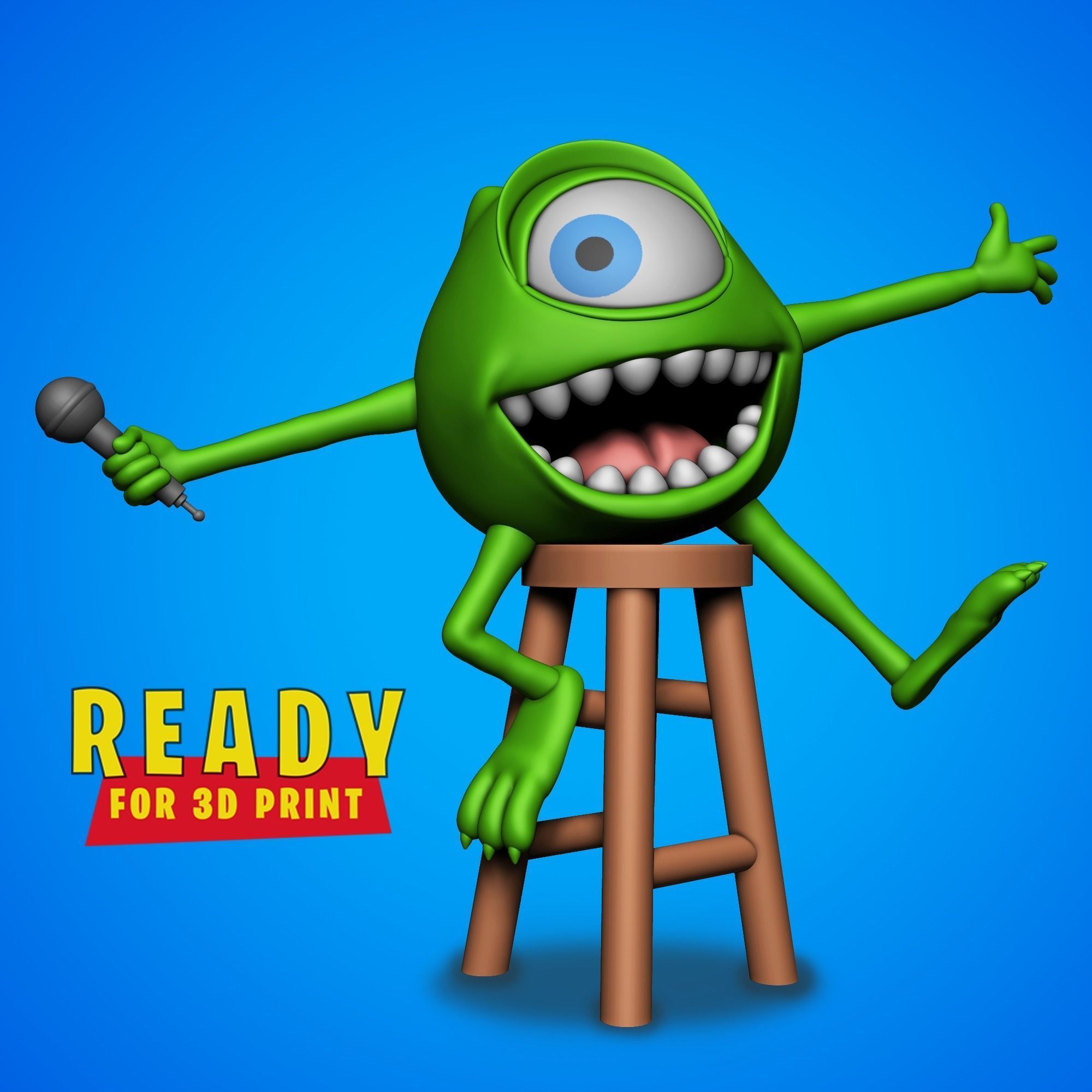 Mike Wazowski from Monster Corporation 3D model 3D printable | CGTrader