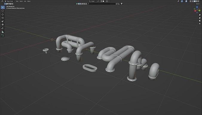 Basic Pipes free 3D model | CGTrader