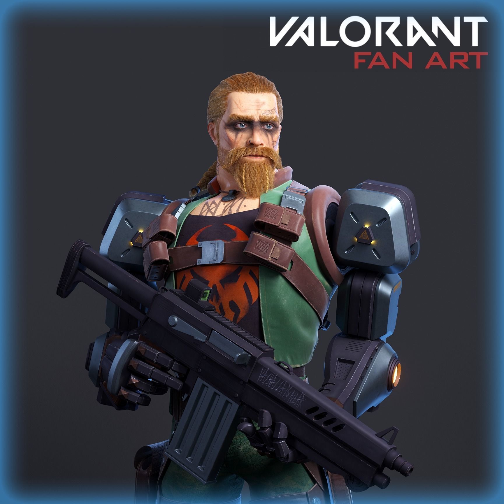 Breach Valorant fan art 3D model | CGTrader