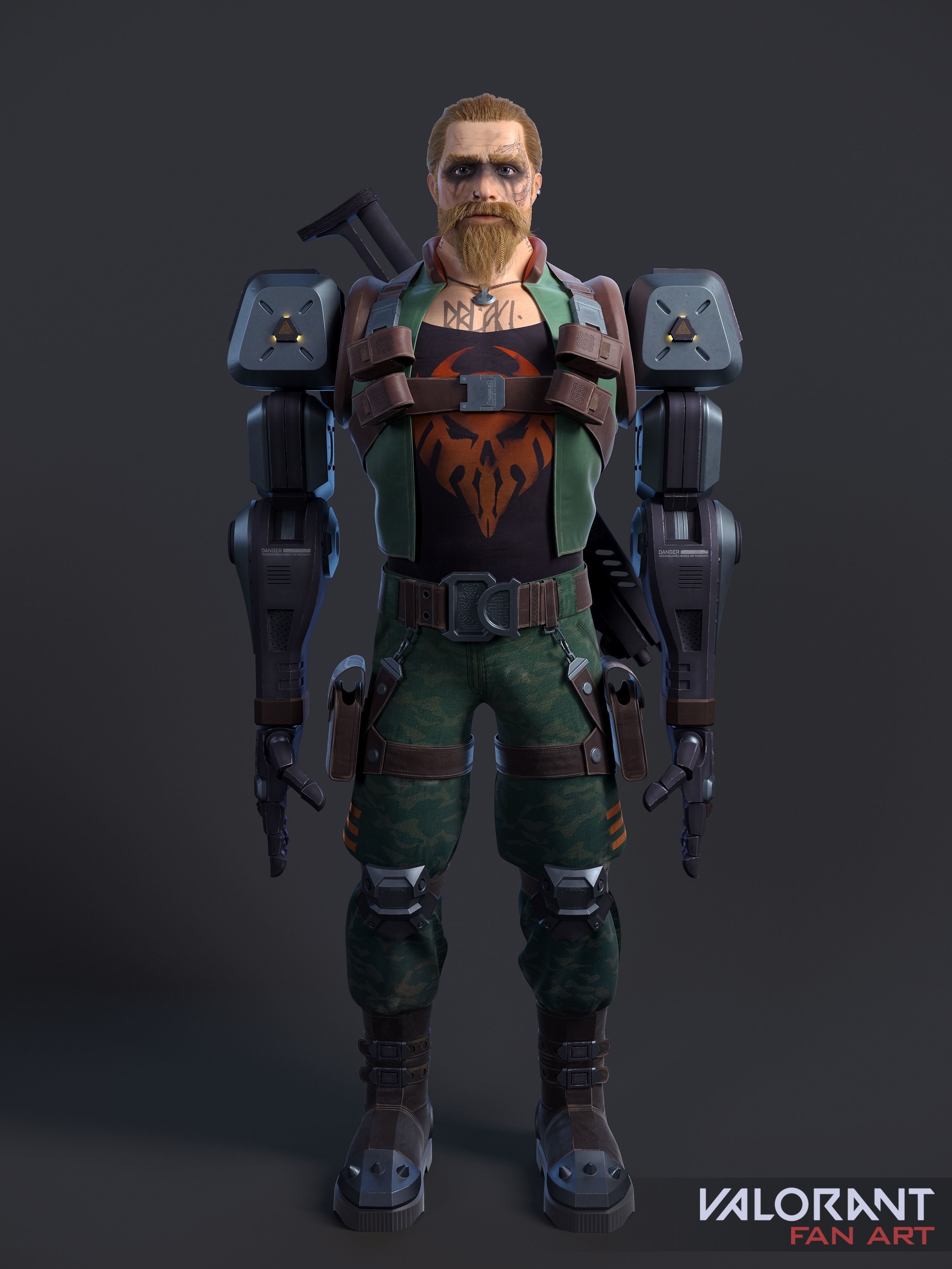 Breach Valorant fan art 3D model | CGTrader
