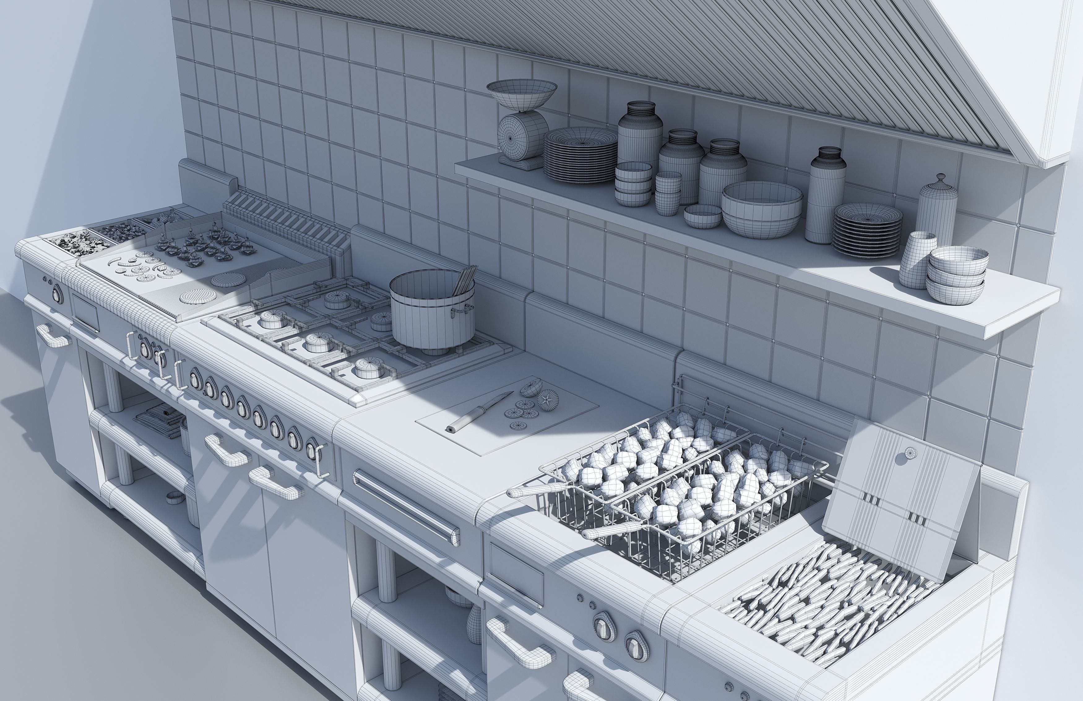 Modular kitchen equipment 1 3D model | CGTrader