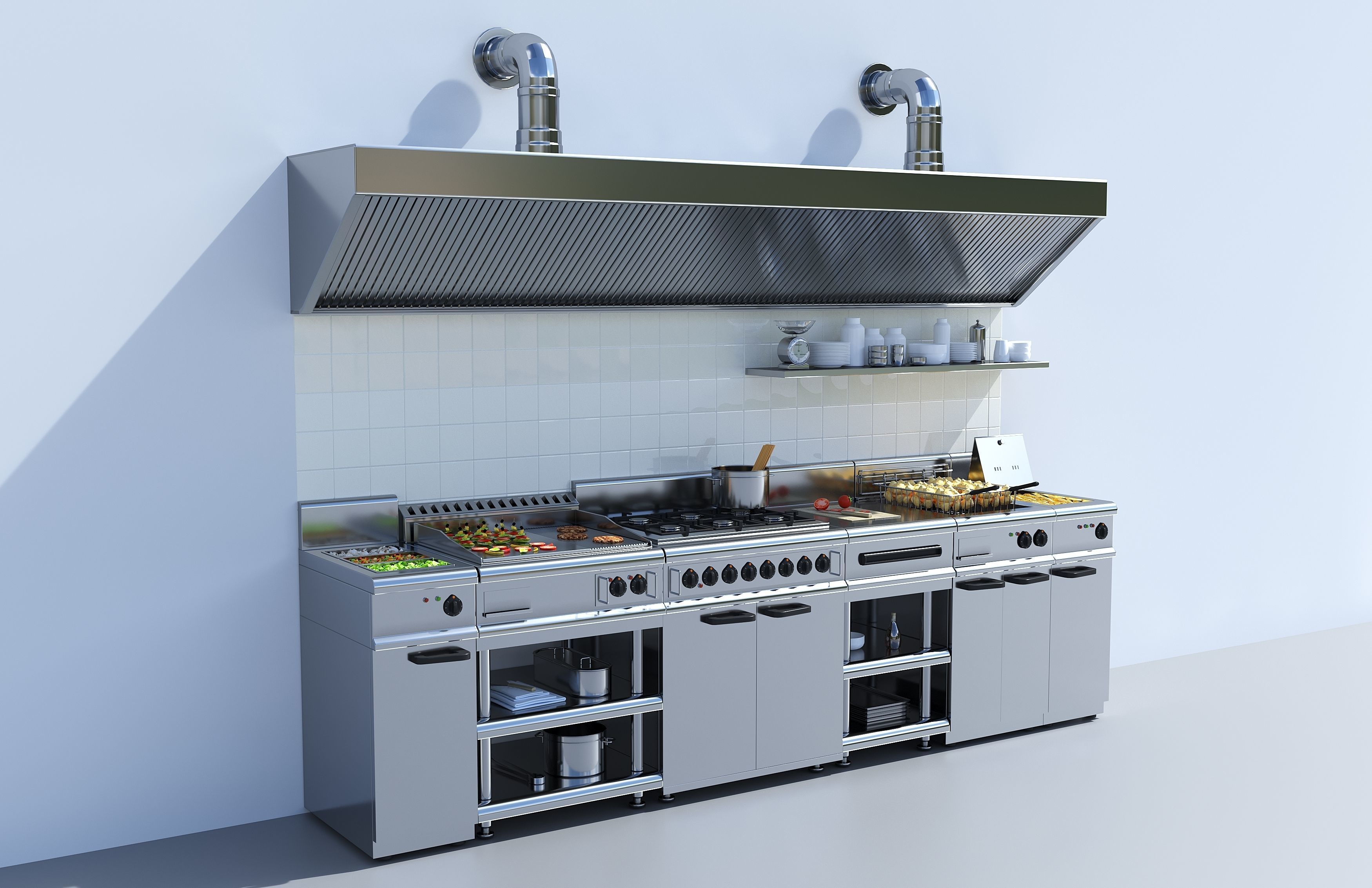 Modular kitchen equipment 1 3D model | CGTrader