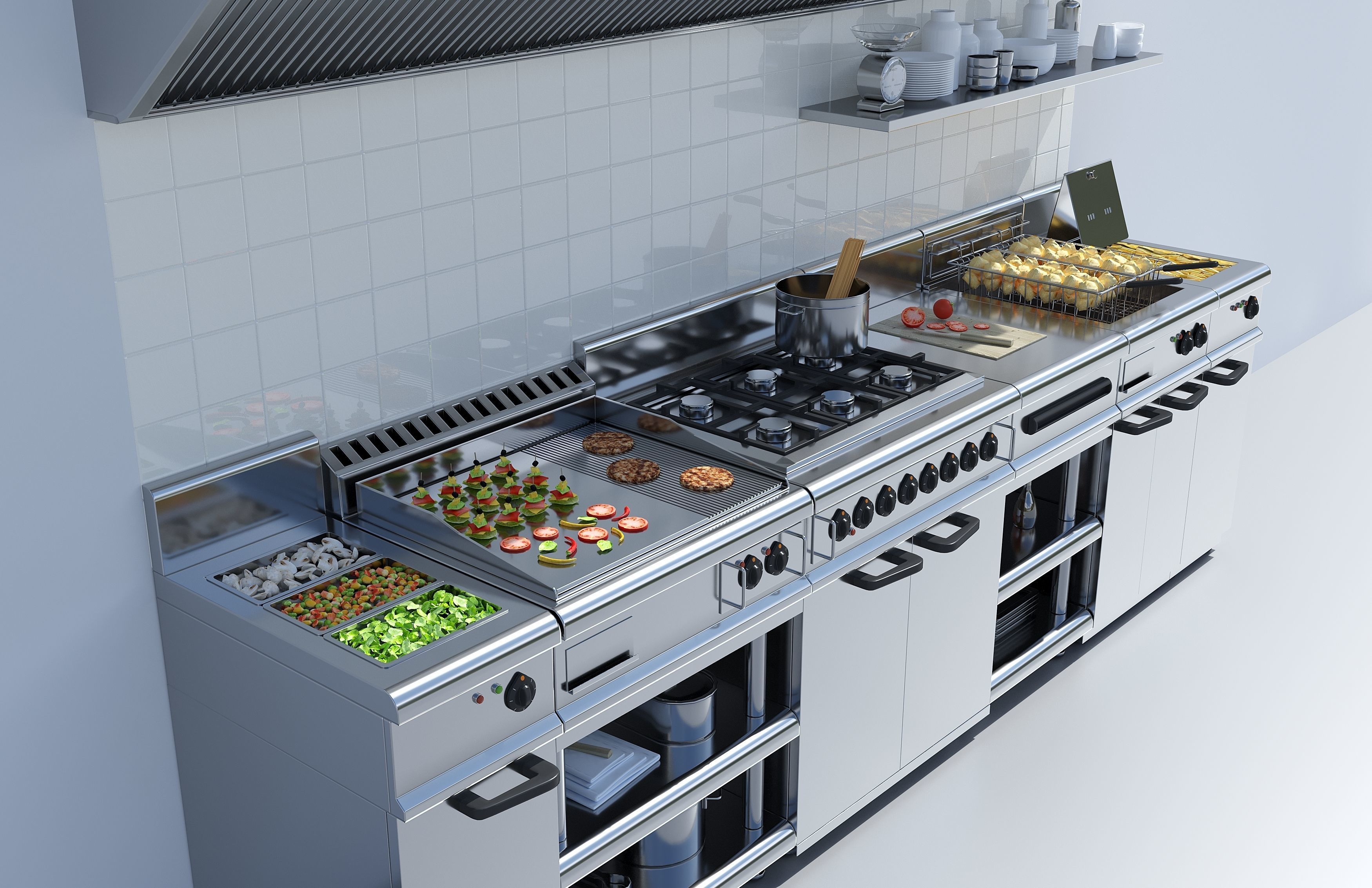 Modular kitchen equipment 1 3D model | CGTrader