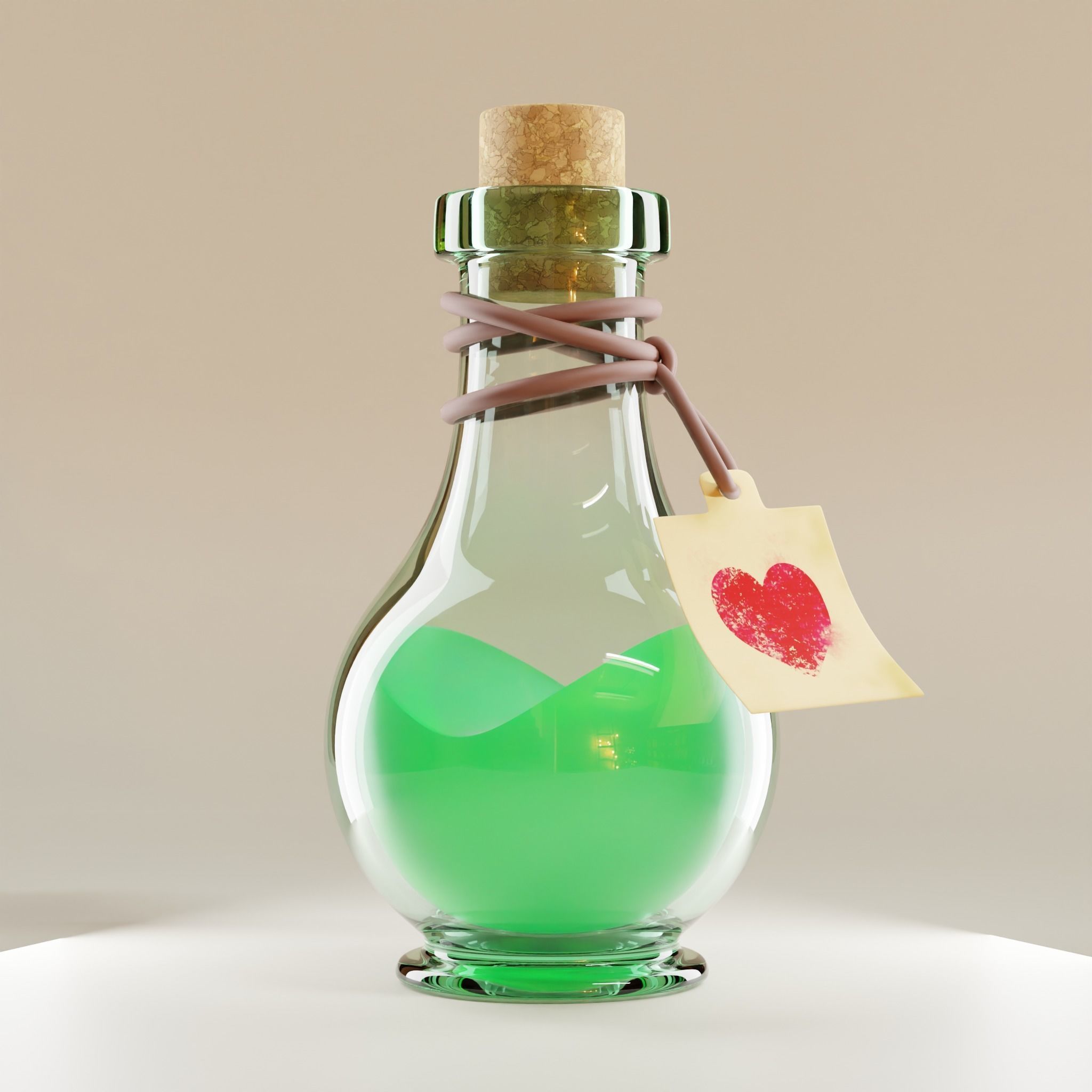 Stylized Fantasy Potion Bottle with Liquid 3D model | CGTrader