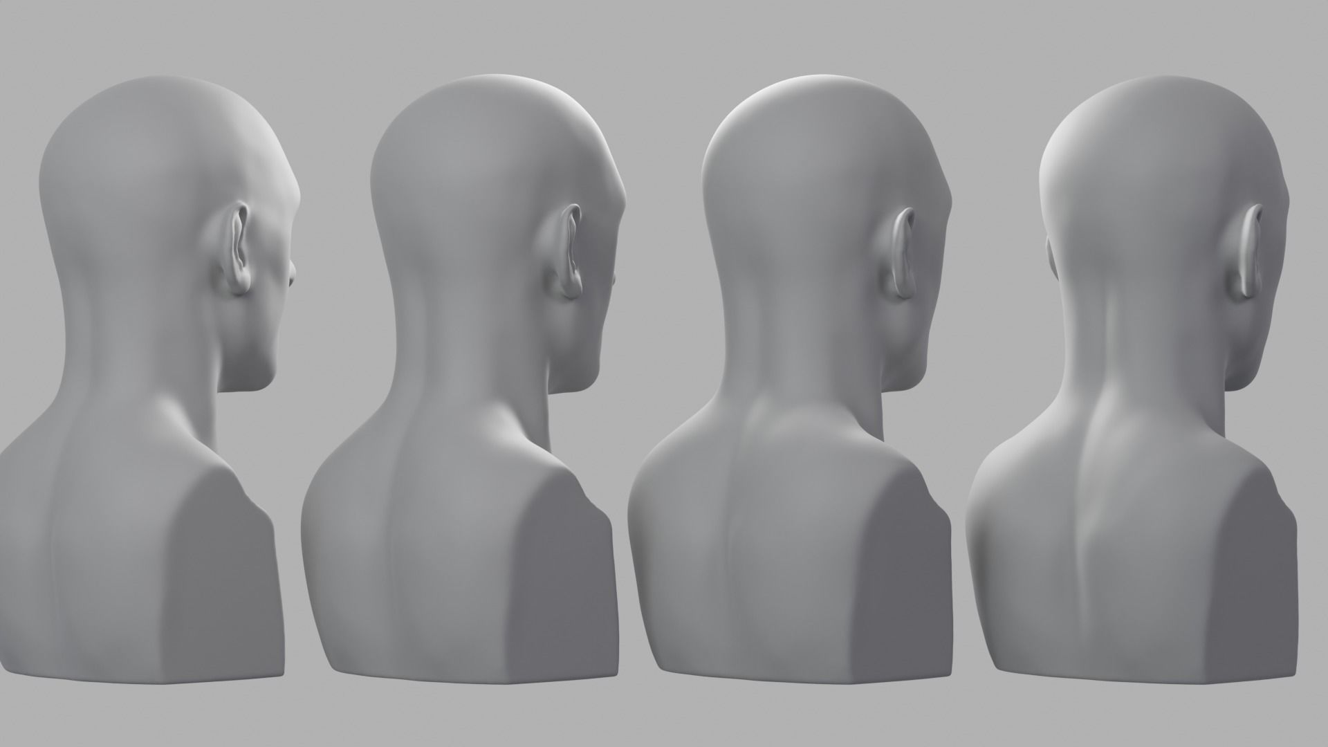 Male Closed Eyes Heads 3D model | CGTrader