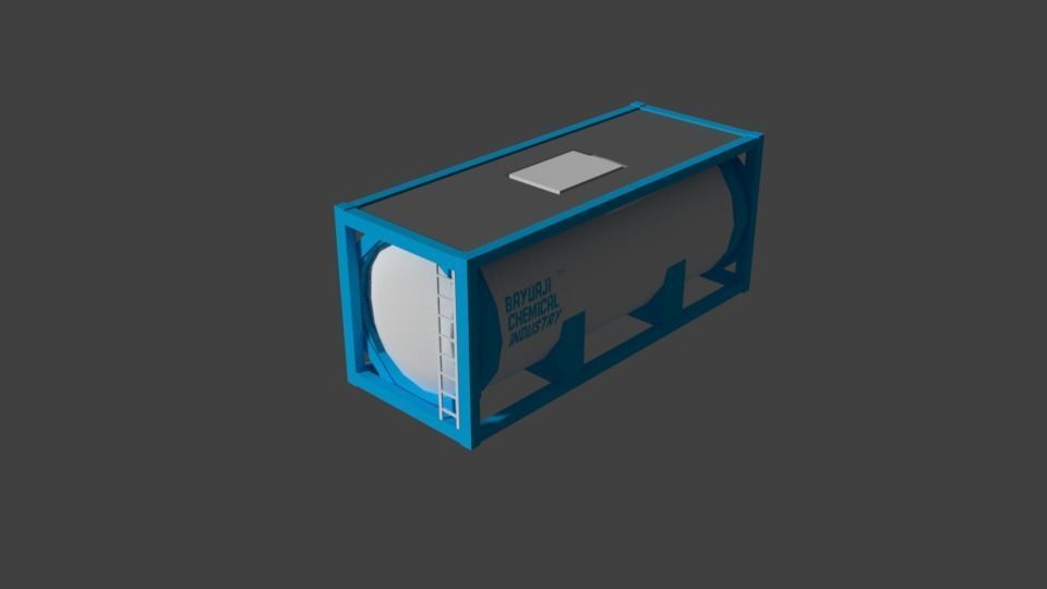 ISO Tank Container 20ft 3D model | CGTrader