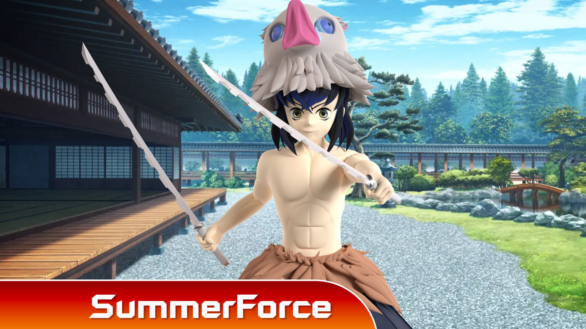 Inosuke Hashibira - Demon Slayer 3D model rigged | CGTrader