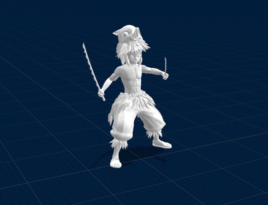 Inosuke Hashibira - Demon Slayer 3D model rigged | CGTrader