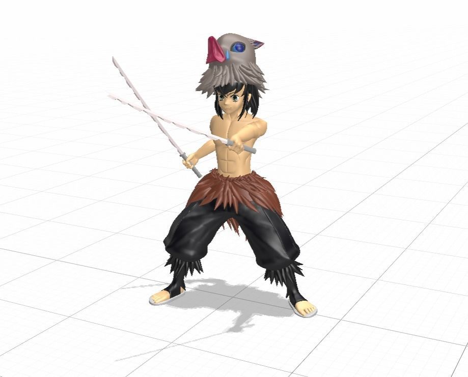 Inosuke Hashibira - Demon Slayer 3D model rigged | CGTrader