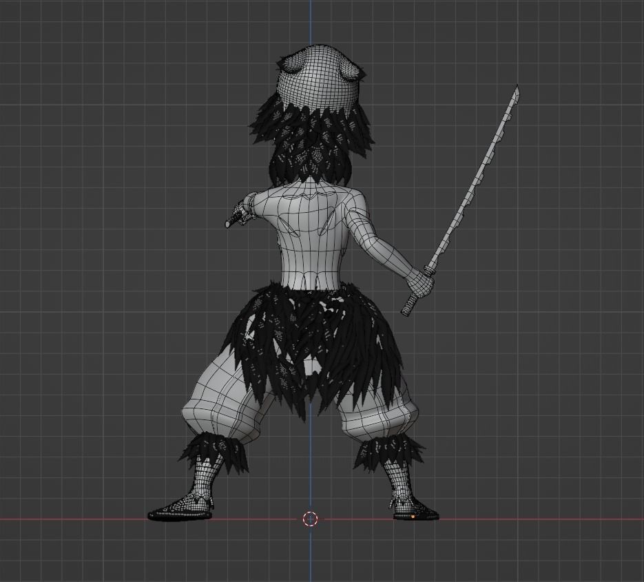 Inosuke Hashibira - Demon Slayer 3D model rigged | CGTrader