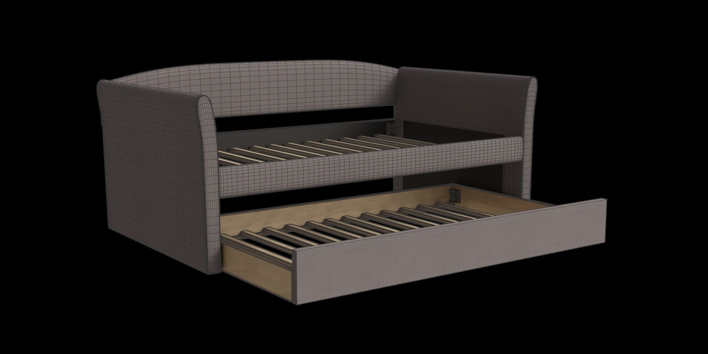 Contemporary Daybed Frame 3D model | CGTrader