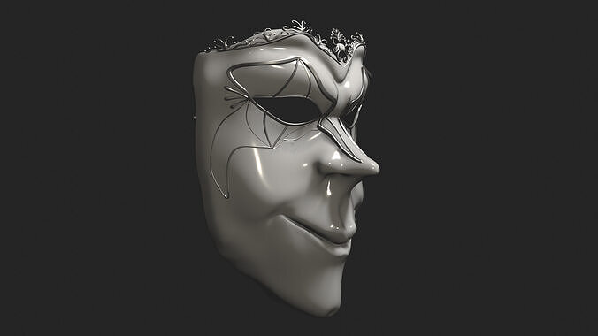 Boris Brejcha Venetian Carnival Mask Realistic 3D print 3D model | CGTrader