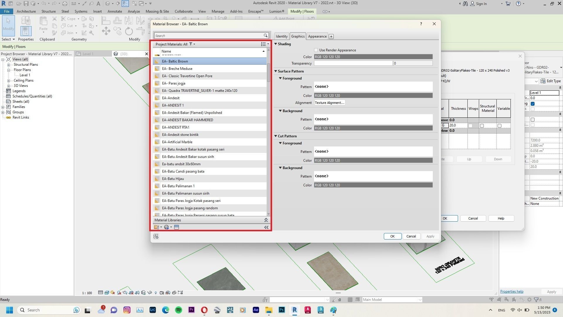 Material - Texture Revit Family 3D model | CGTrader