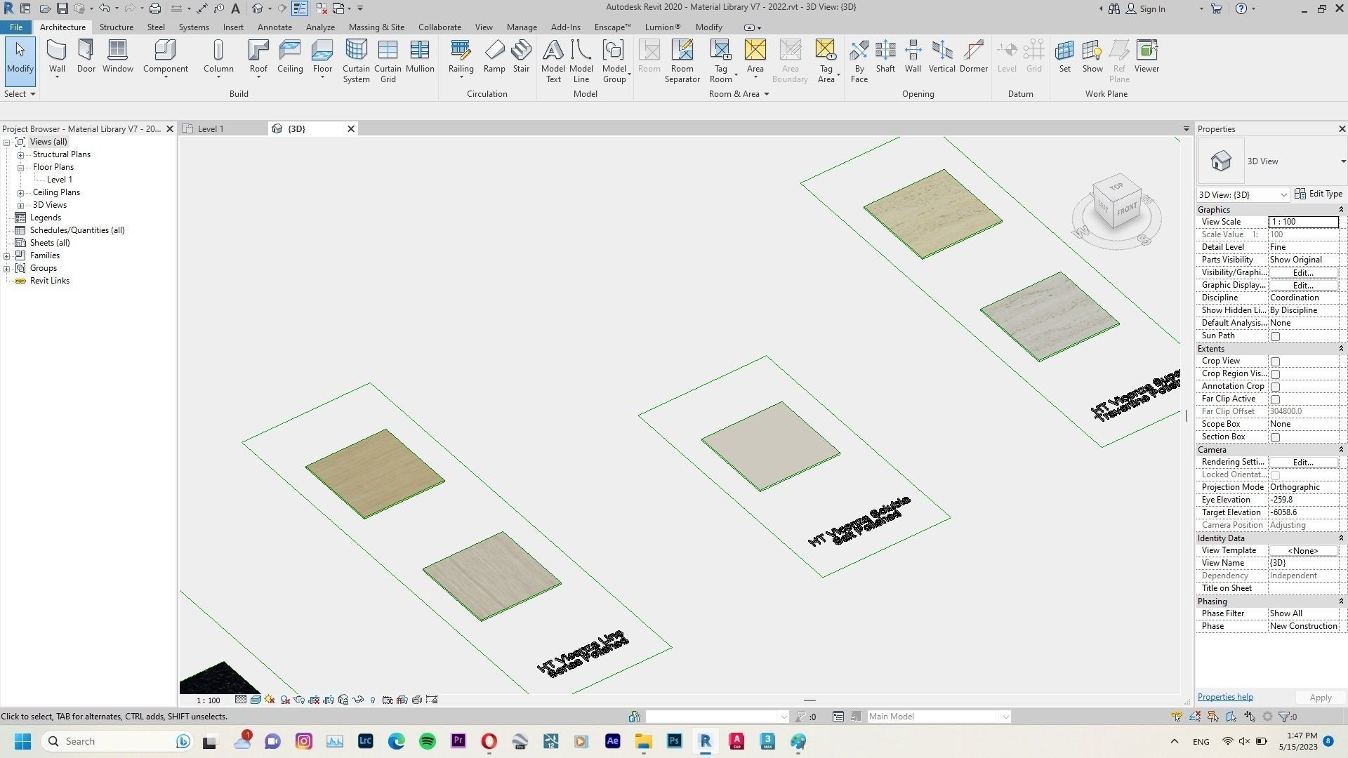 Material - Texture Revit Family 3D model | CGTrader