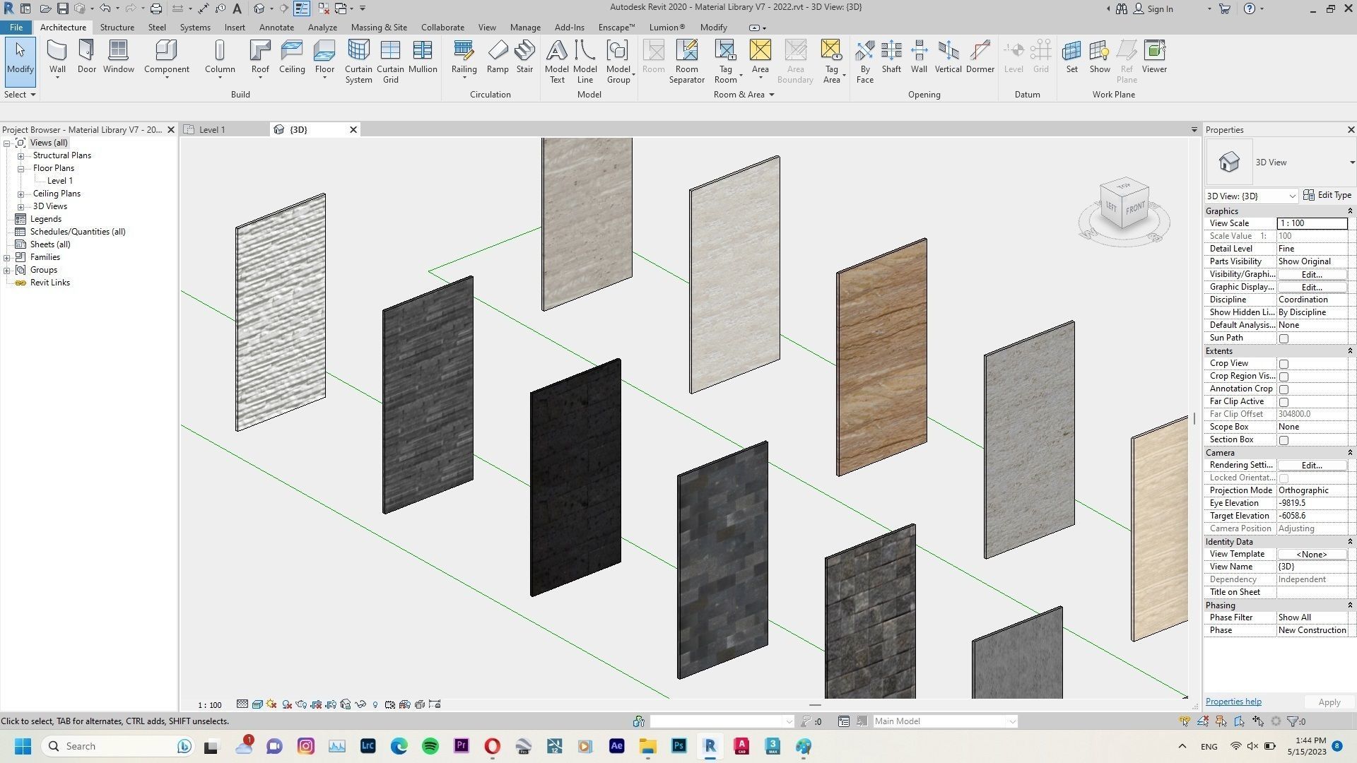 Material - Texture Revit Family 3D model | CGTrader