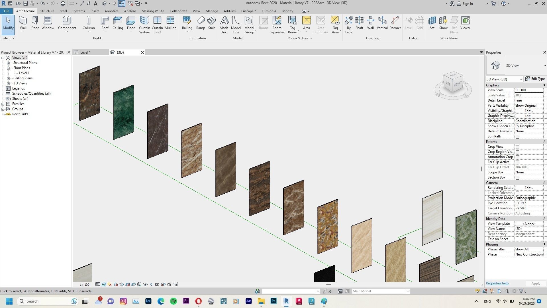 Material - Texture Revit Family 3D model | CGTrader