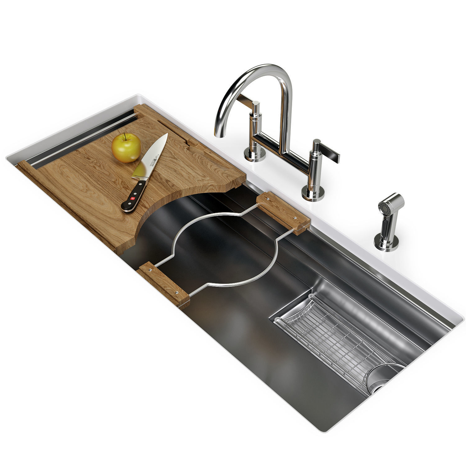 Kallista Multiere Kitchen Sink Set 3D model | CGTrader