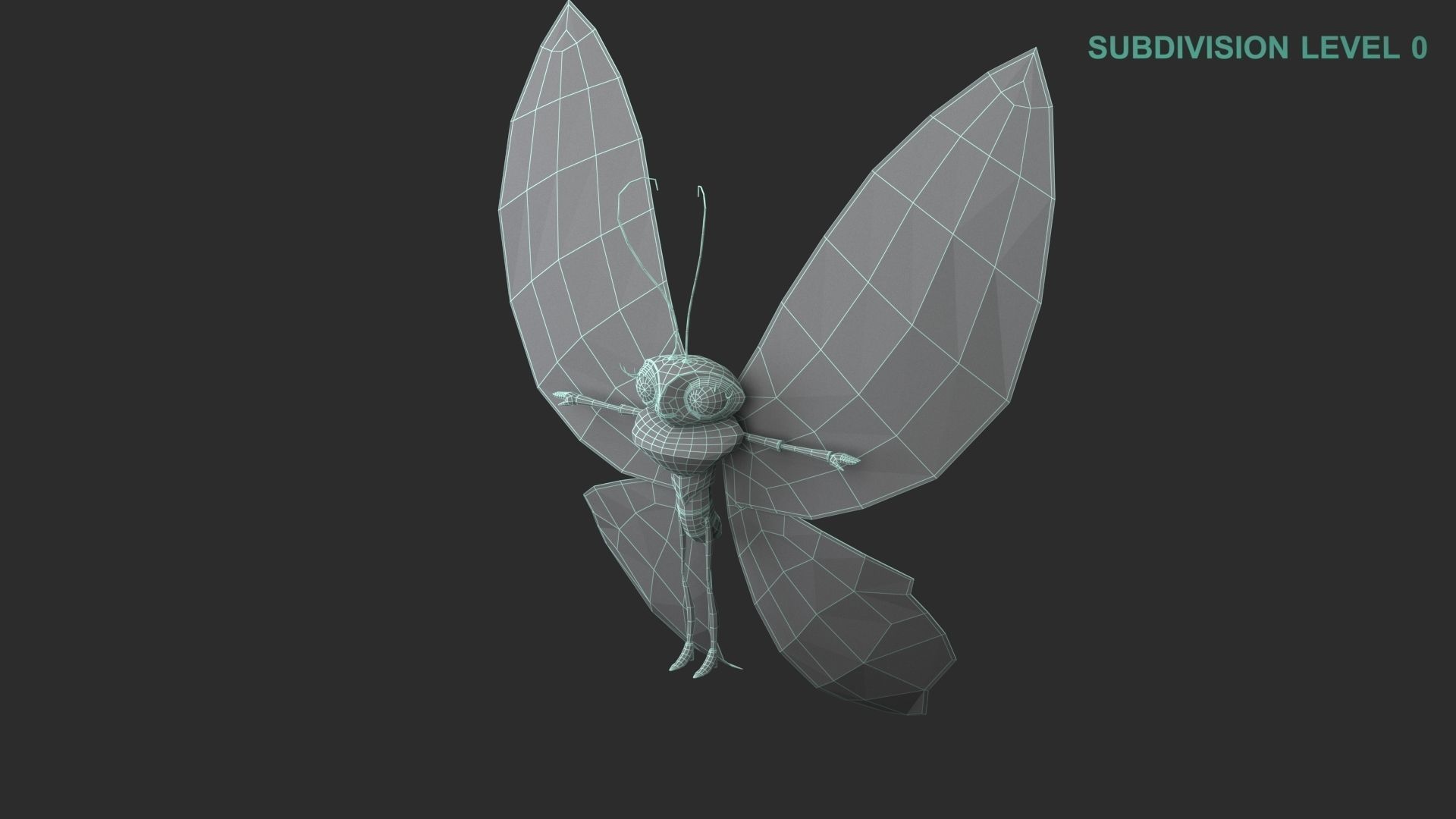 Cartoon Butterfly Character 3D model | CGTrader