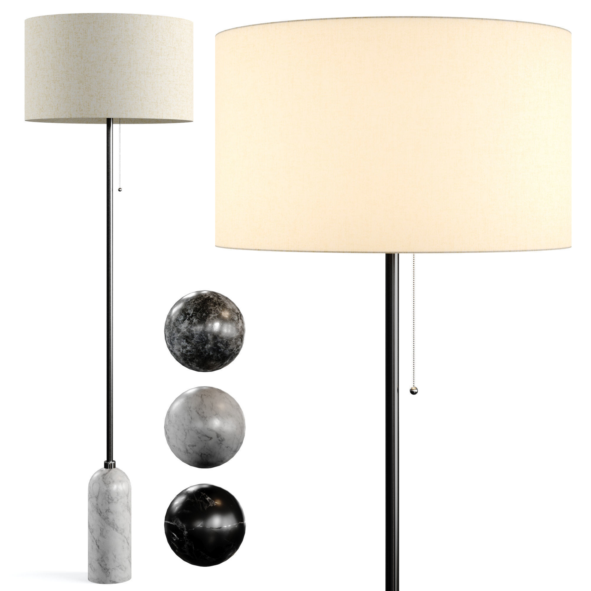 Gravity floor lamp by Gubi 3D model | CGTrader