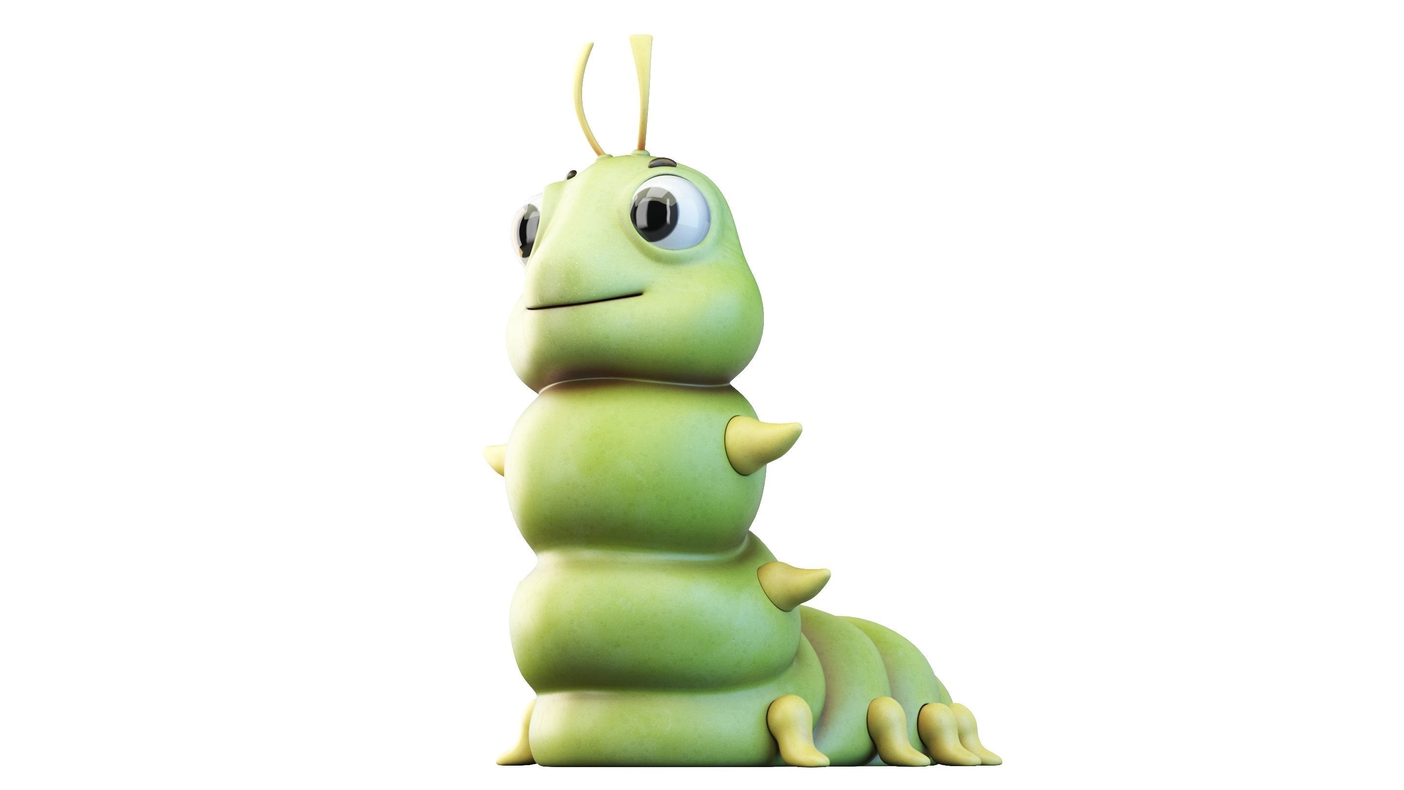 Cartoon Caterpillar Character 3D model | CGTrader