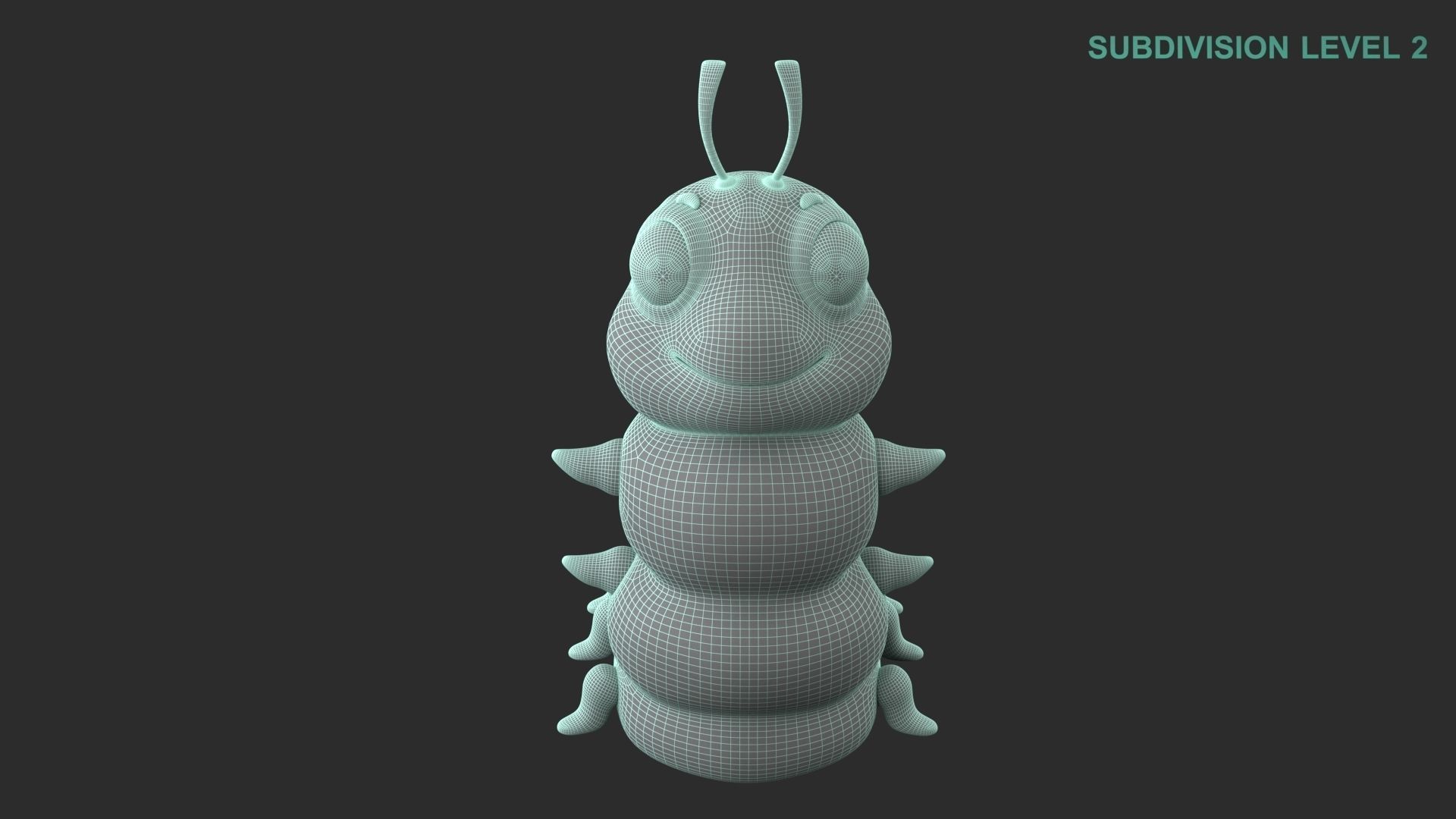 Cartoon Caterpillar Character 3D model | CGTrader