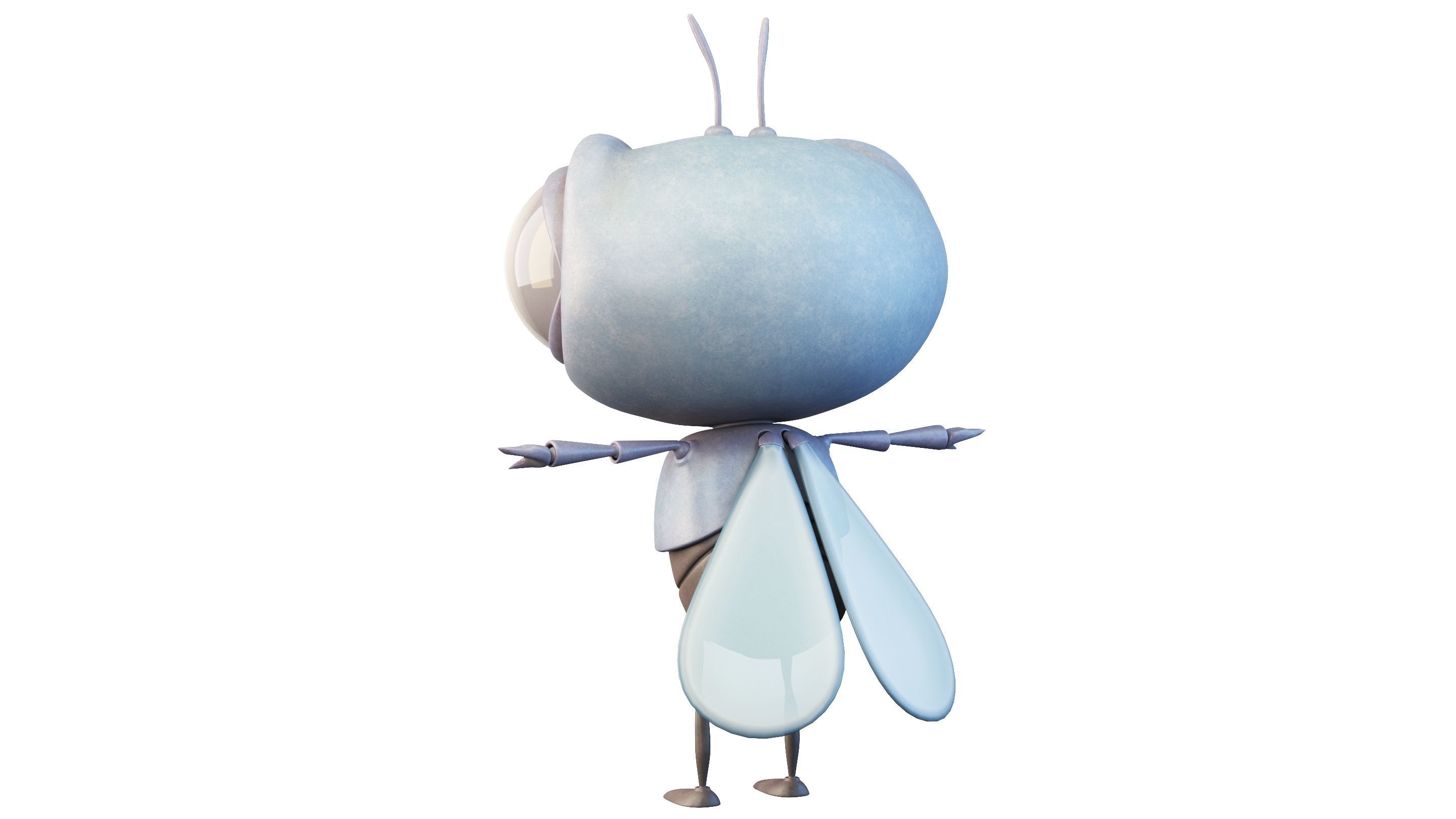 Cartoon Fly Character 3D model | CGTrader