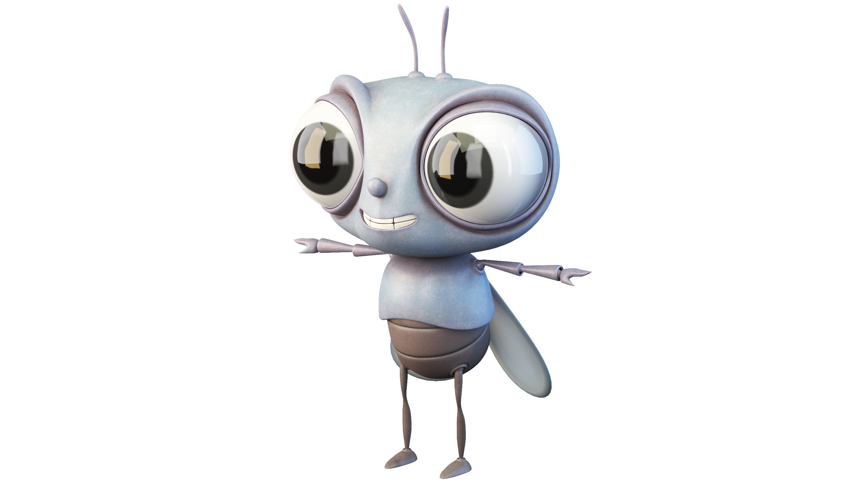 Cartoon Fly Character 3D model | CGTrader
