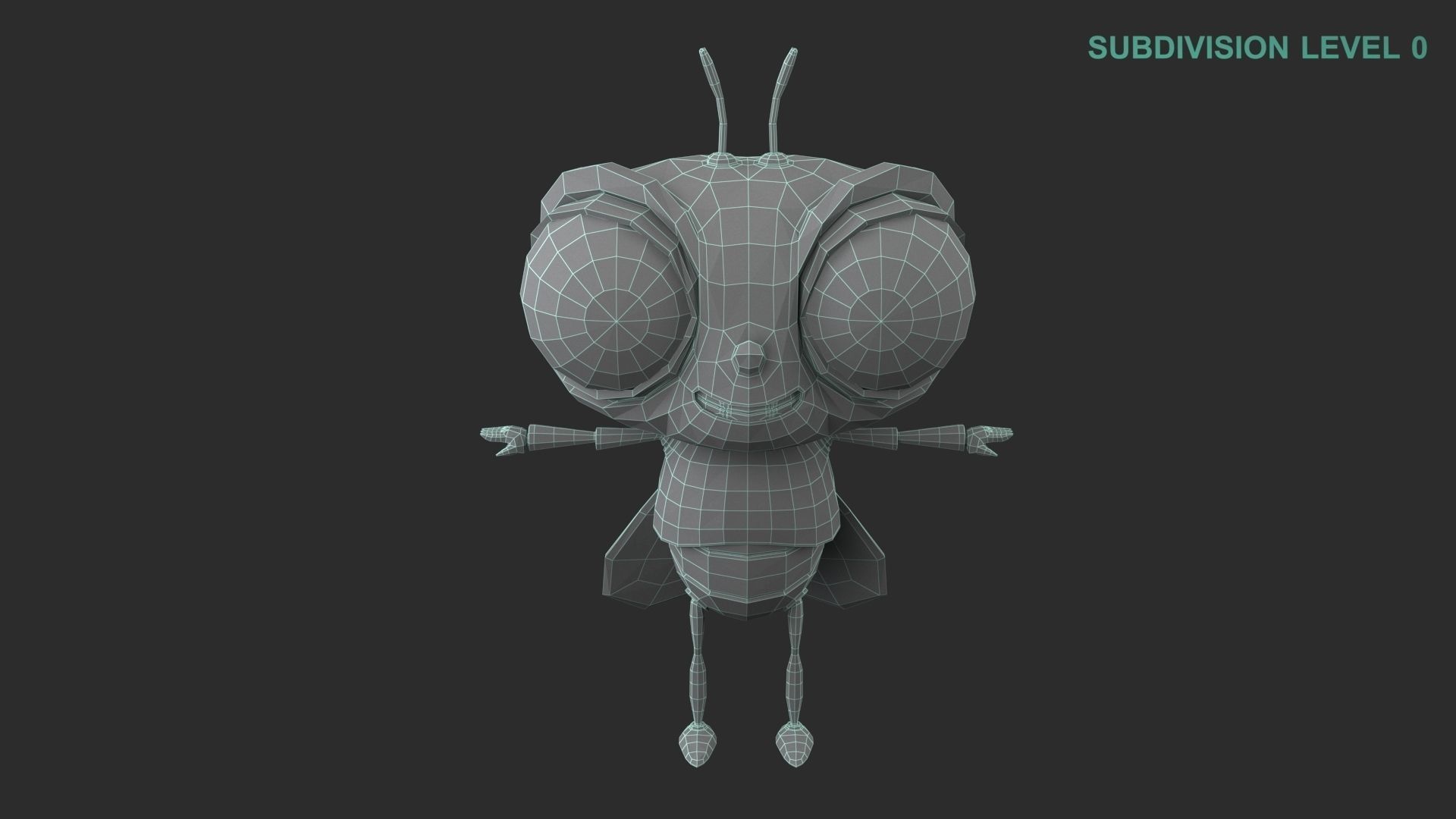 Cartoon Fly Character 3D model | CGTrader