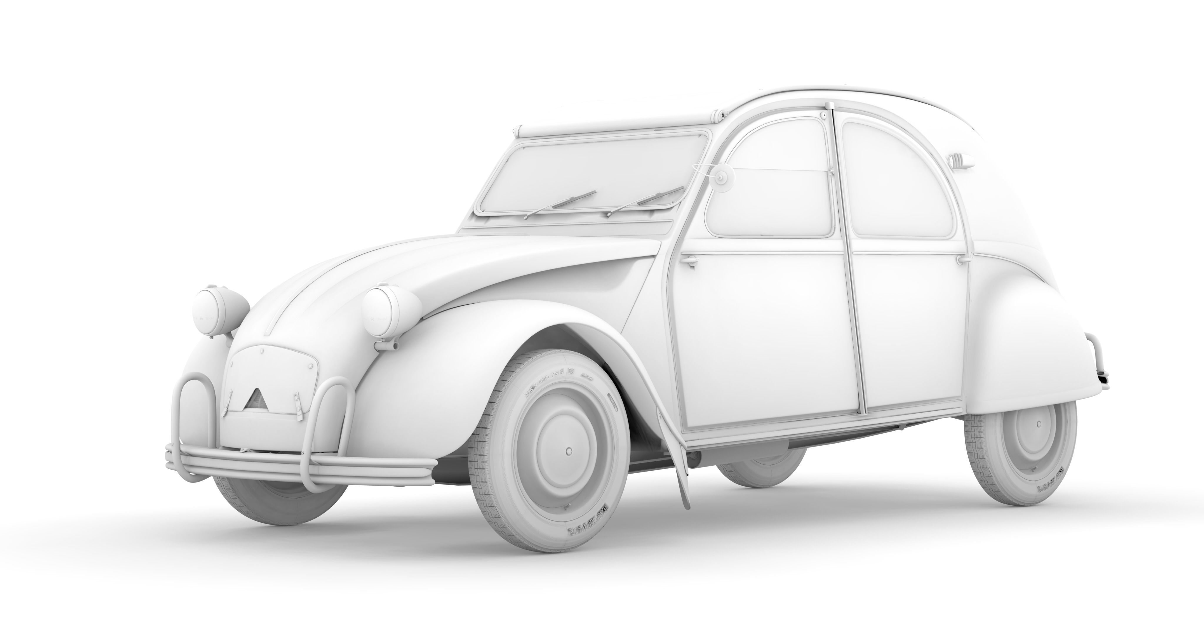 Citroen 2cv azam 1963 3D model | CGTrader