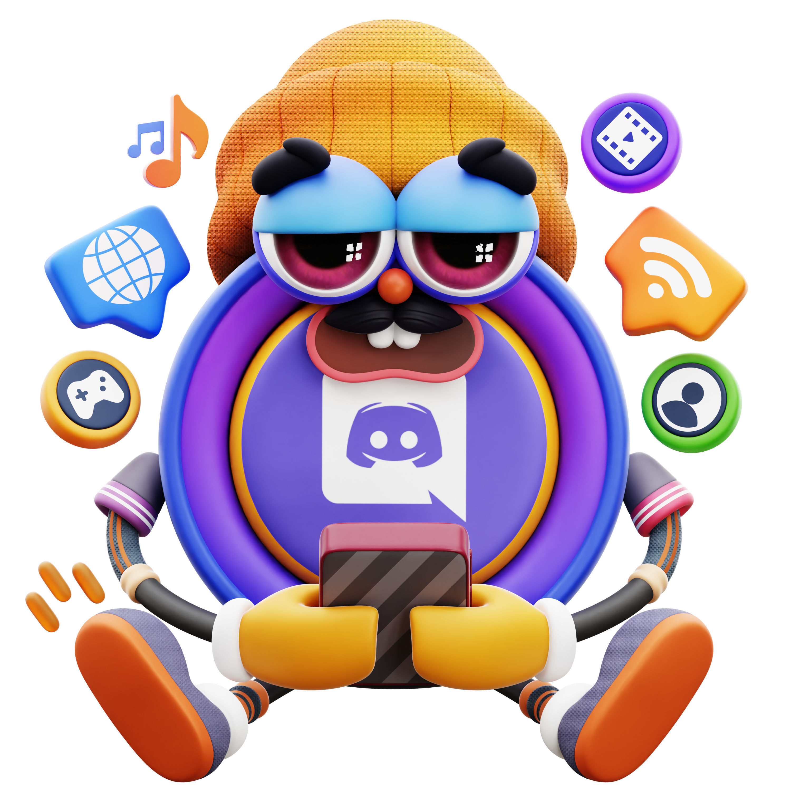 3D model Discord Sticker Mascot 3D Icon VR / AR / low-poly | CGTrader