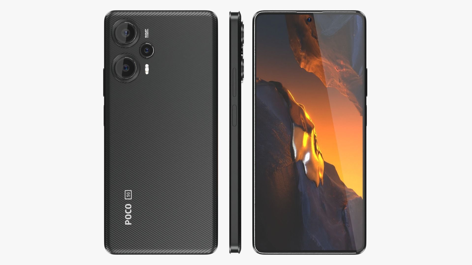 POCO F5 Black 3D model | CGTrader