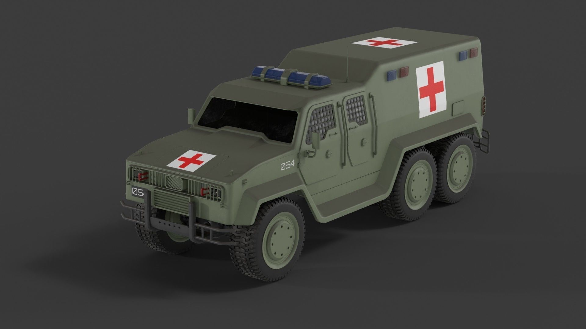 Military ambulance 3D model | CGTrader
