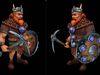 3D model Character low-poly 3d model dwarf with pickaxe VR / AR / low ...