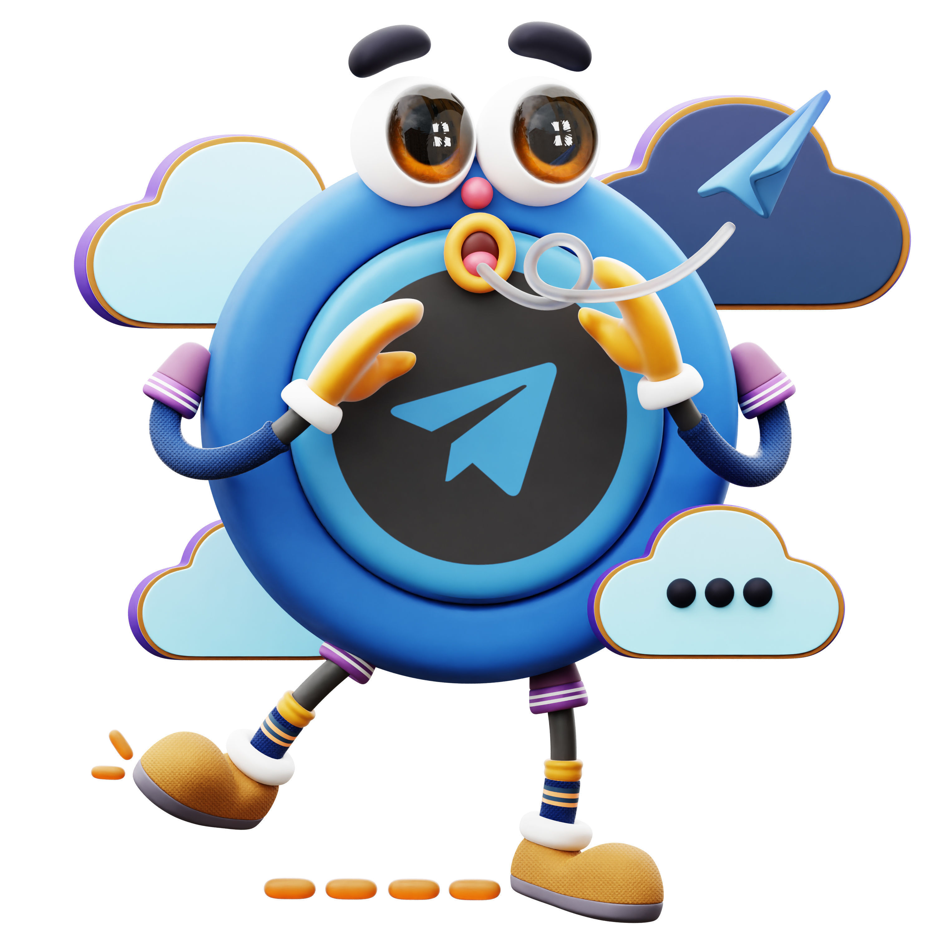3D model Telegram Sticker Mascot 3D Icon VR / AR / low-poly | CGTrader