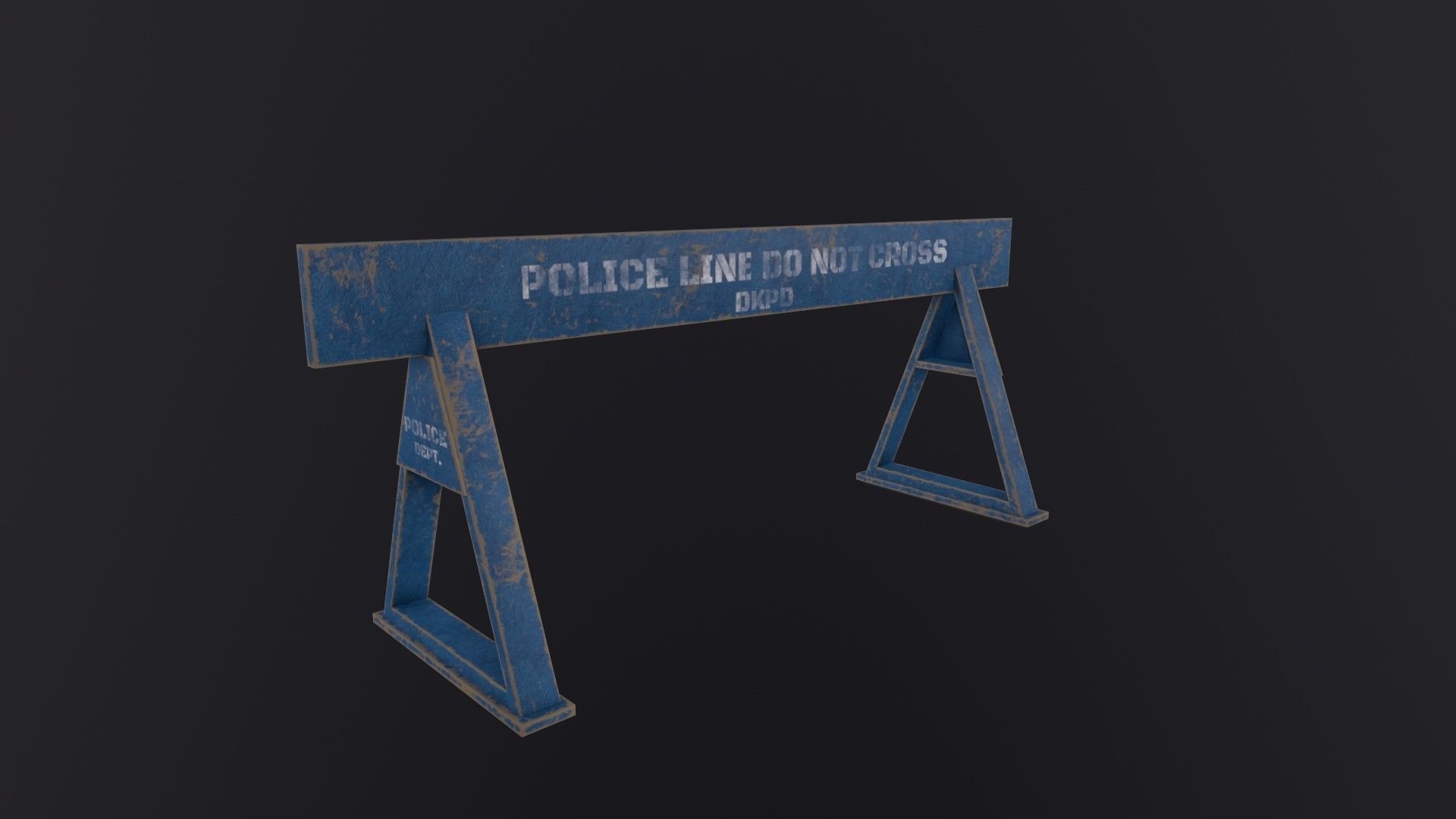 3D model Police Barrier 3D Model VR / AR / low-poly | CGTrader