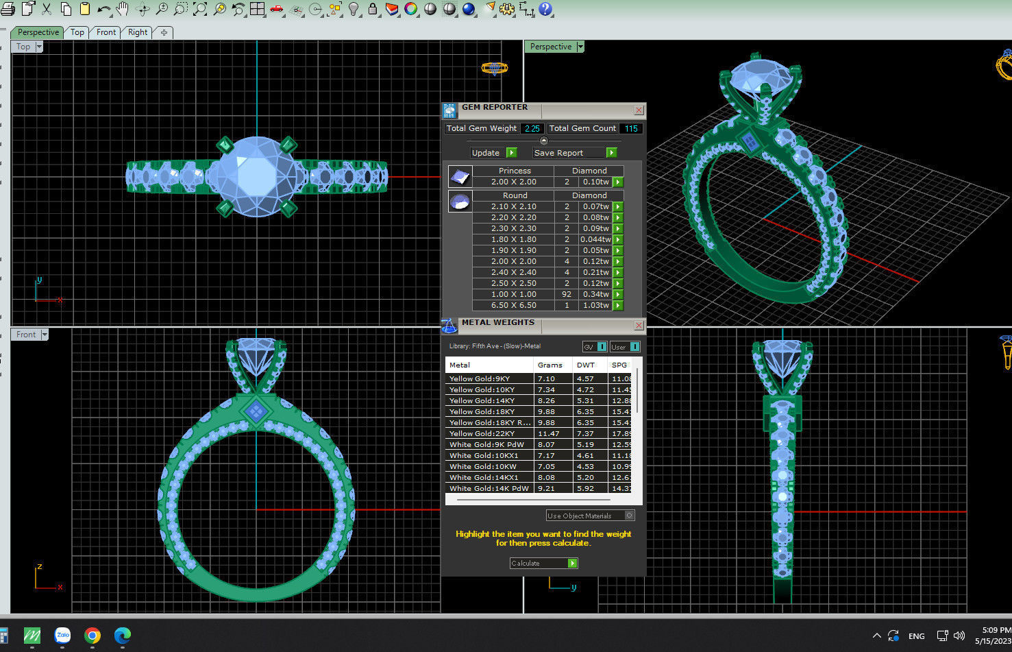 Diamond jewelry for women free 3D model 3D printable | CGTrader