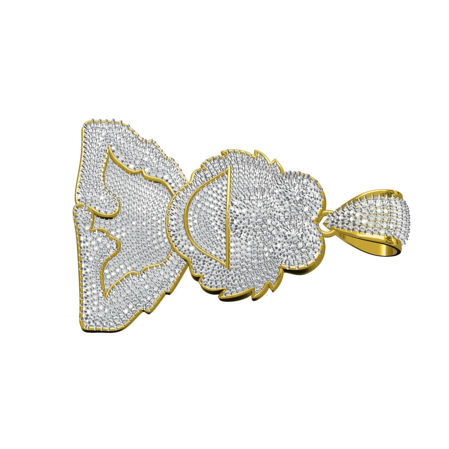 Smiley Face Cartoon Caracter Hip Hop Pendant 3D model 3D printable ...