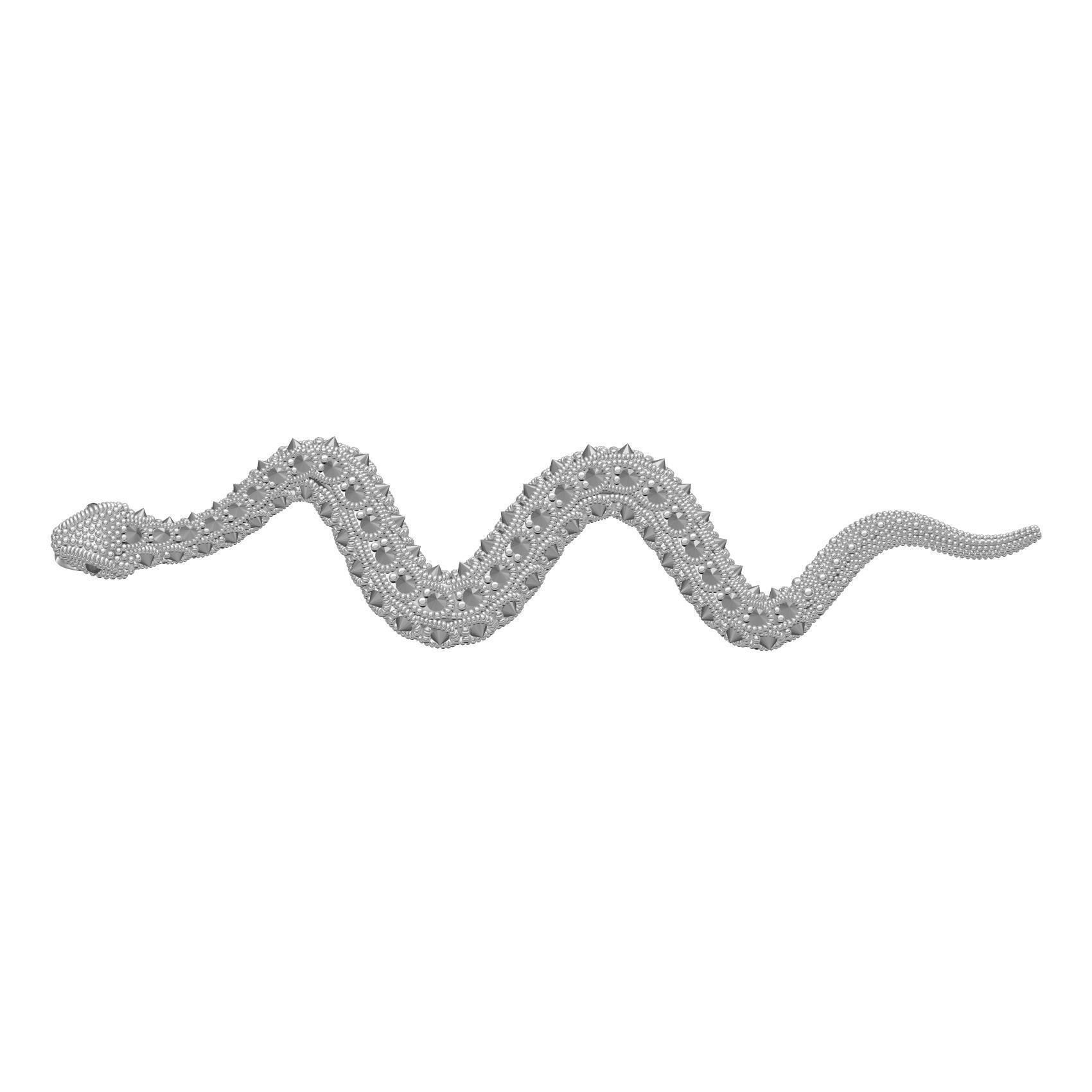 Fashion Punk Snake Hip Hop Pendant 3D model 3D printable | CGTrader