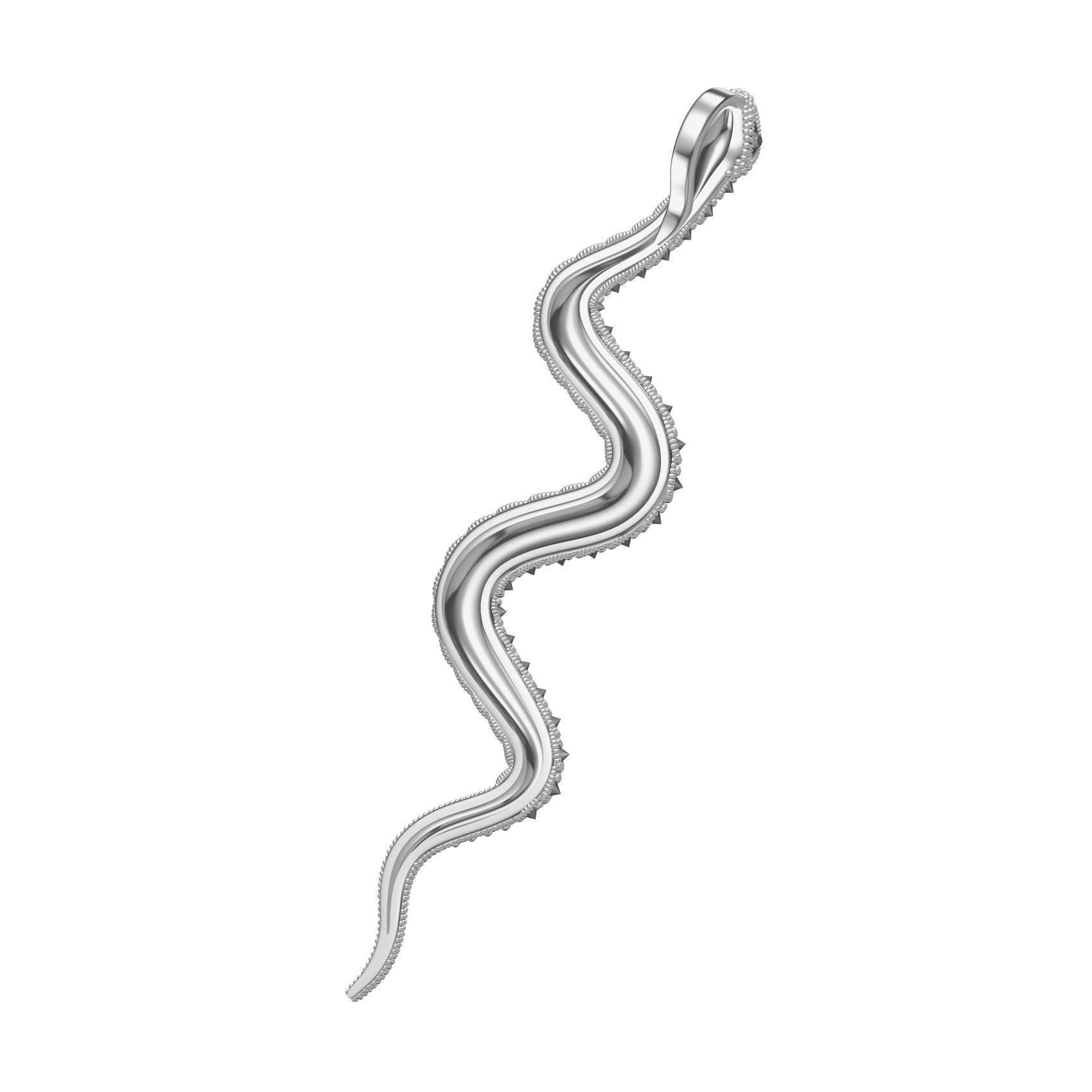 Fashion Punk Snake Hip Hop Pendant 3D model 3D printable | CGTrader