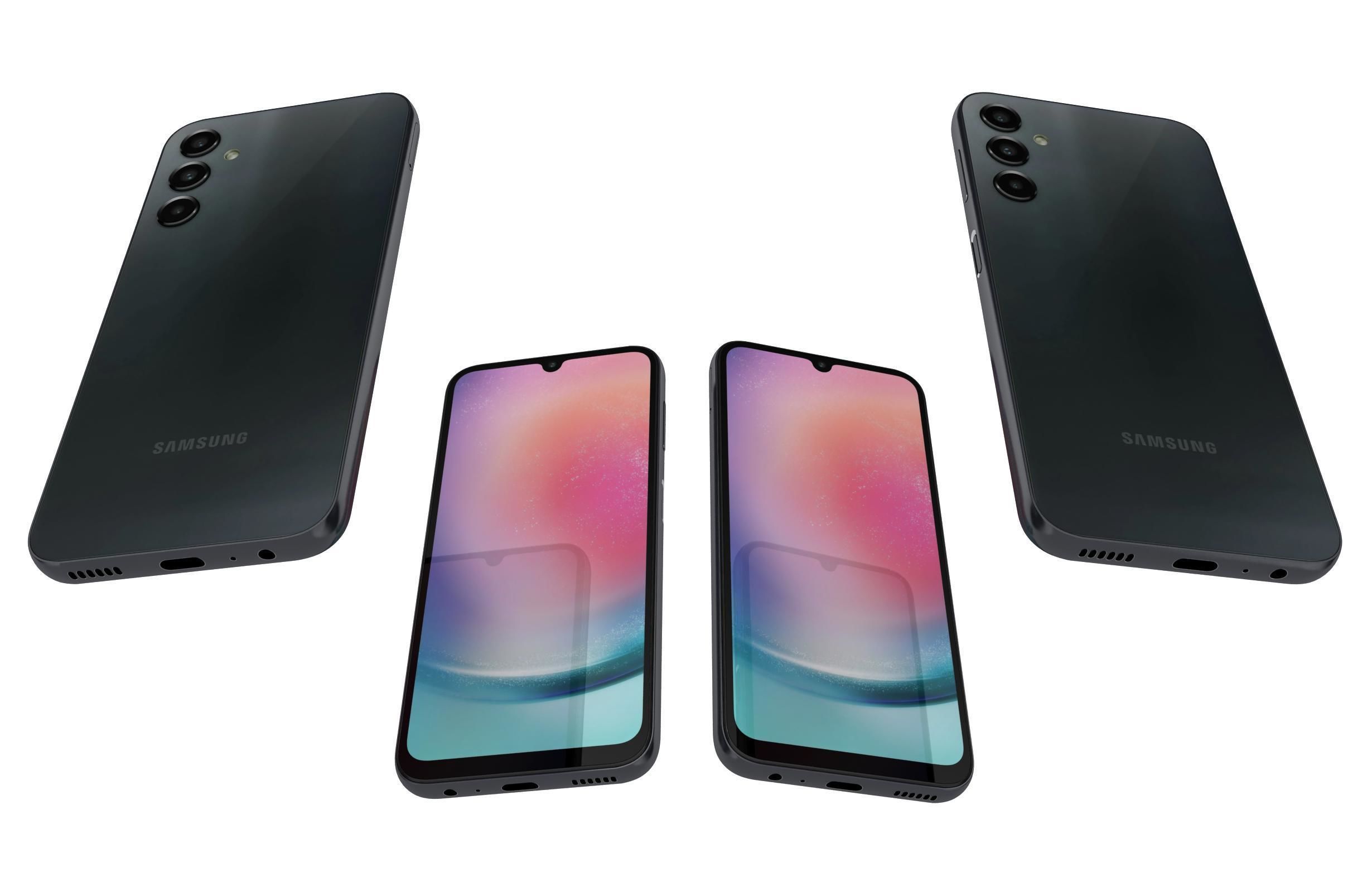 3D model Samsung Galaxy A24 4G Black VR / AR / low-poly | CGTrader