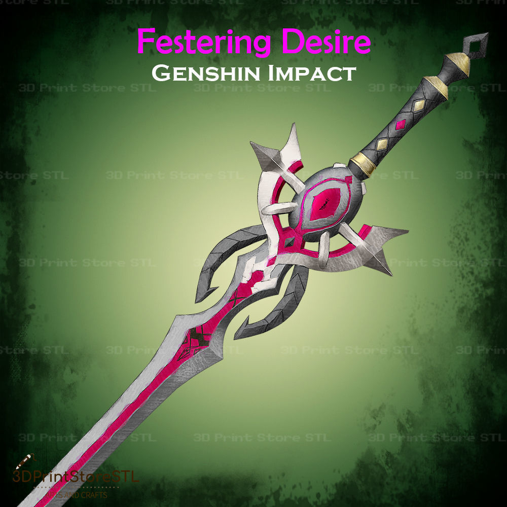 Festering Desire Cosplay Genshin Impact - STL File 3D model 3D ...