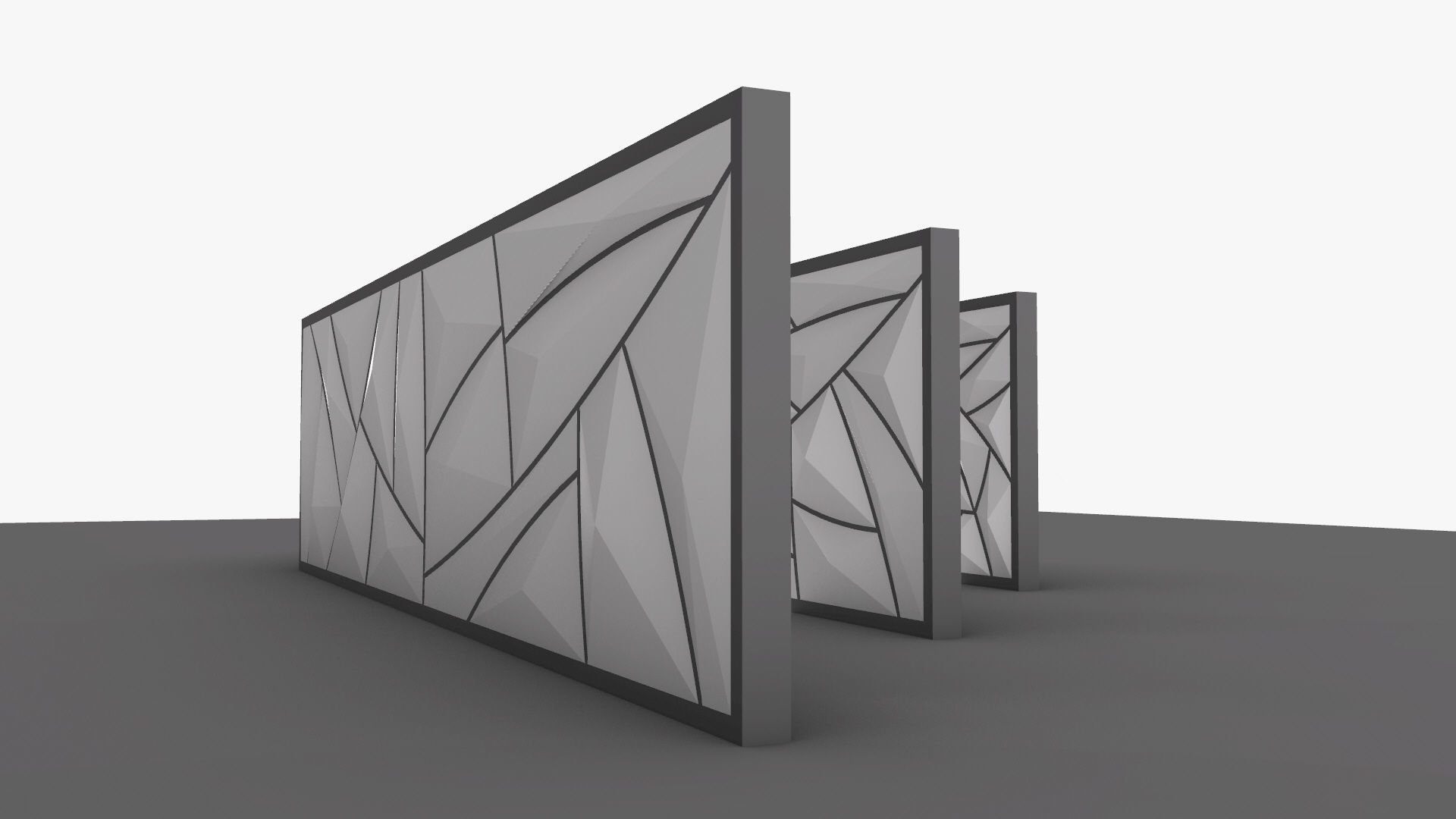 Curvy Cracks Wall Pattern 3D model | CGTrader