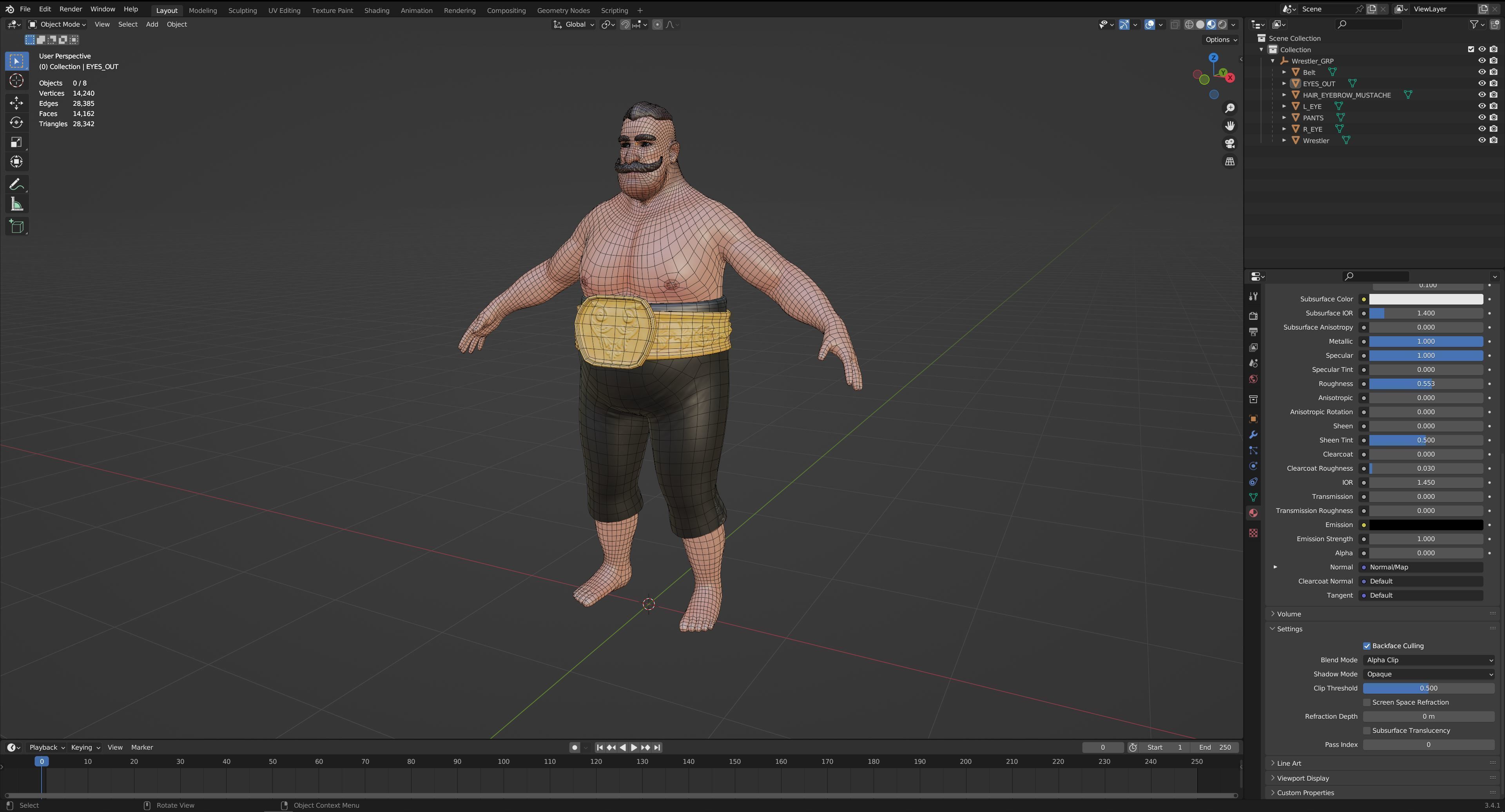 3D model Wrestler Character VR / AR / low-poly | CGTrader