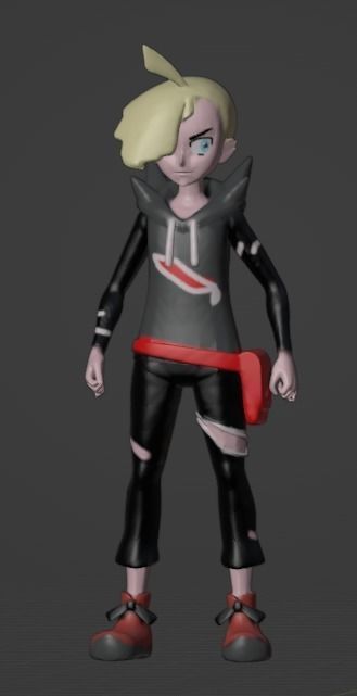 Gladion pokemon trainer 3D model 3D printable | CGTrader